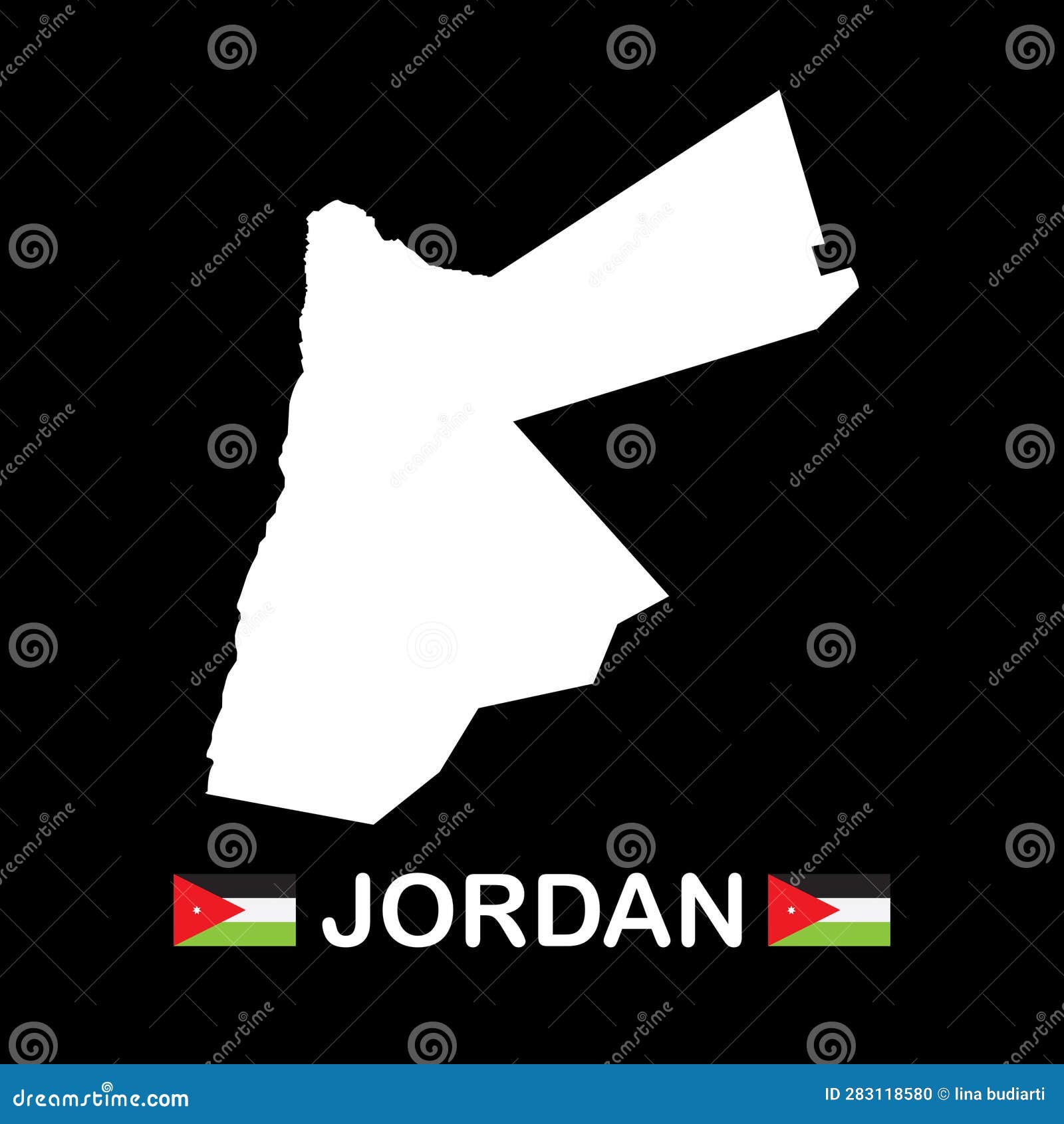 Jordan map icon stock vector. Illustration of graphic - 283118580