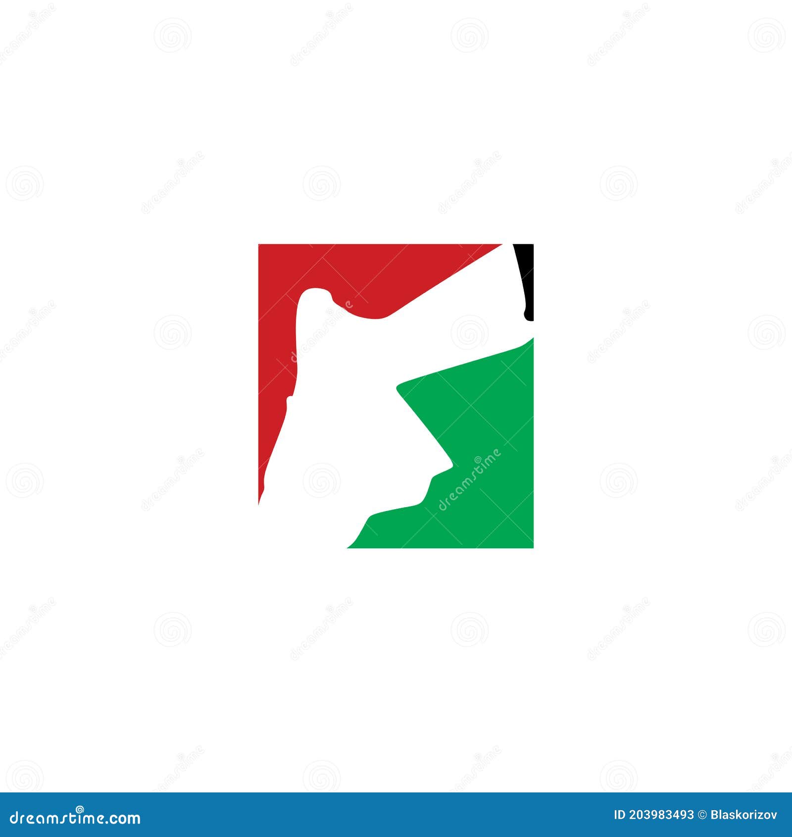 Jordan Map Logo Icon Vector Symbol Element Stock Vector - Illustration ...