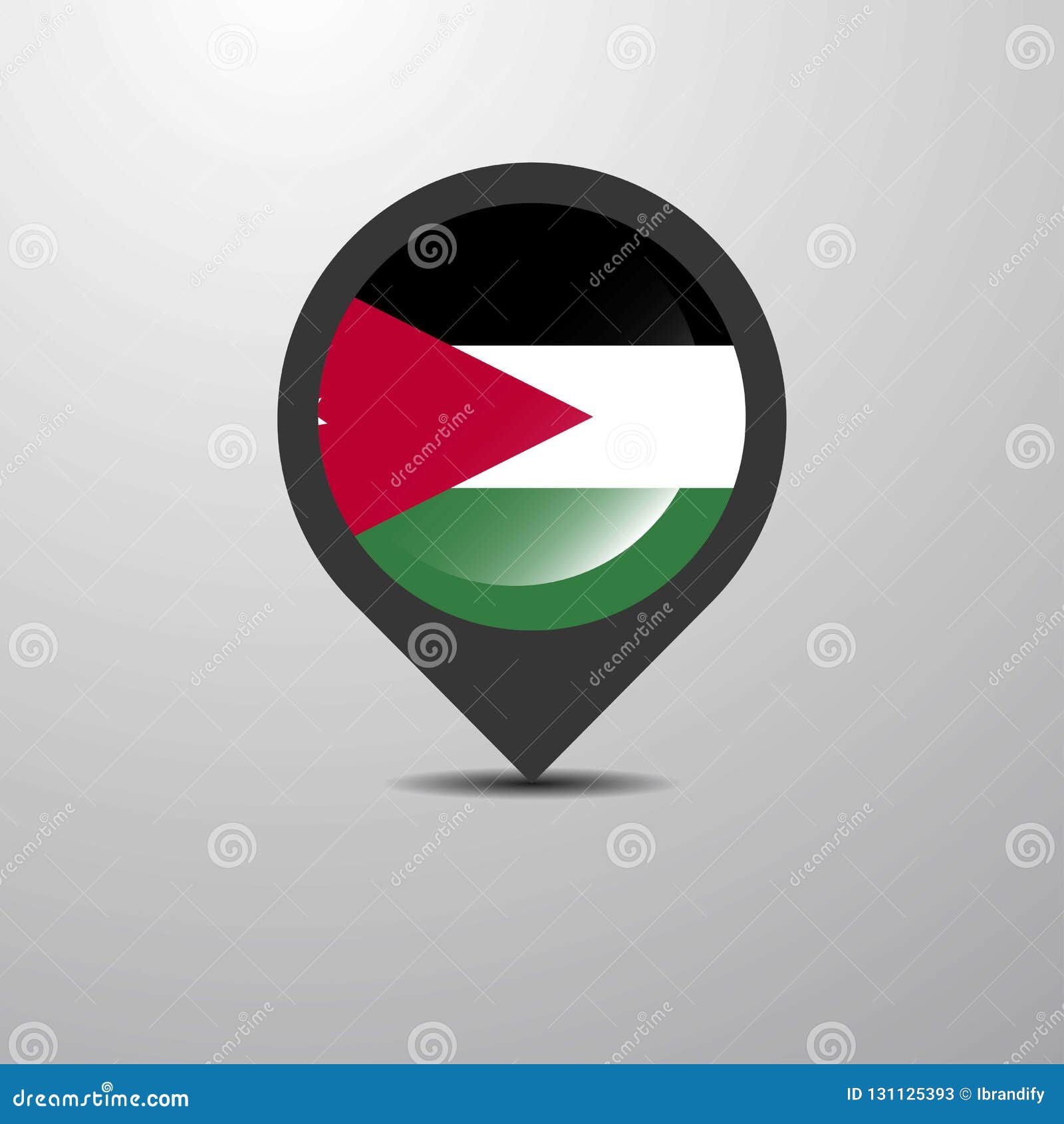Jordan Map Pin stock vector. Illustration of independence - 131125393