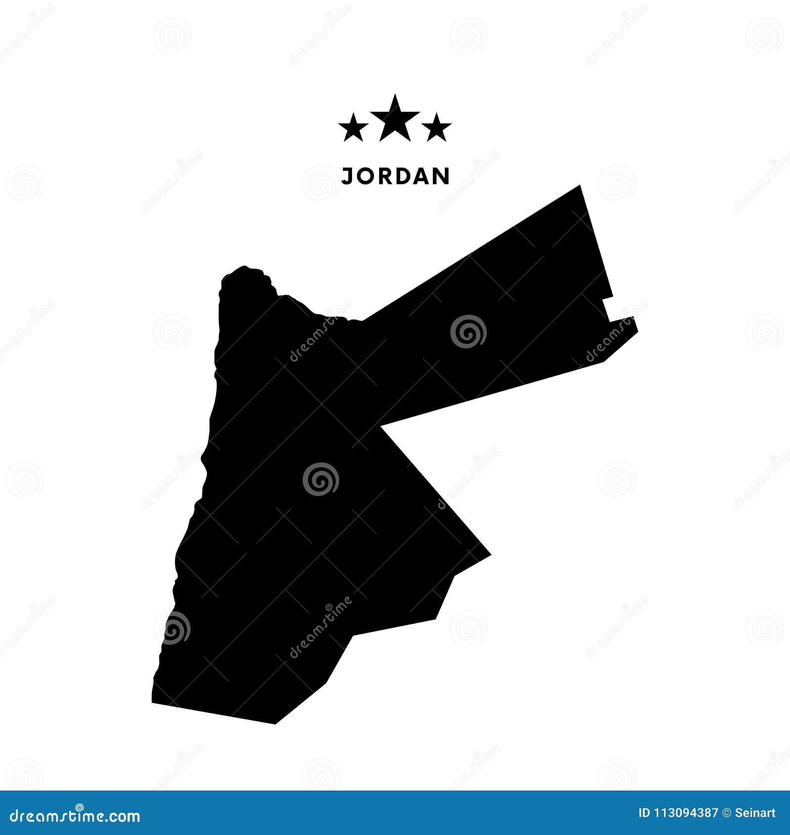 Jordan Map. Vector Illustration. Stock Illustration - Illustration of ...