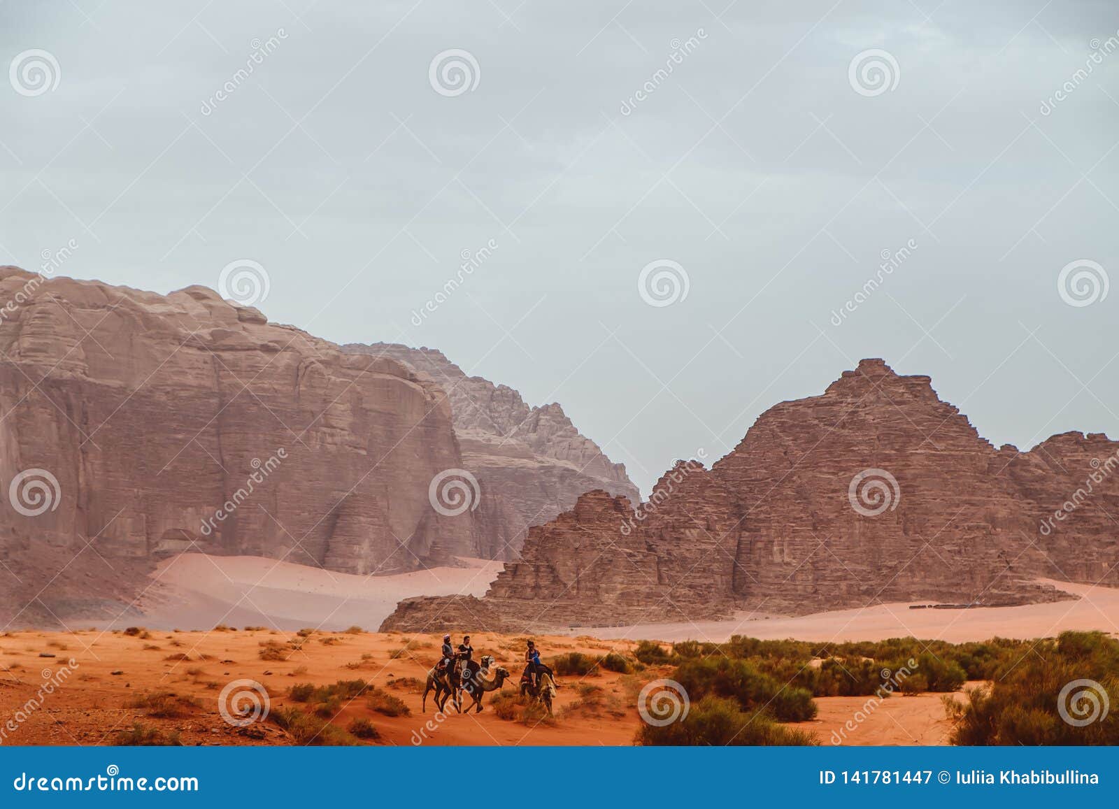 Jordan. May 2018. Red Mountains of the Canyon of Wadi Rum Desert in ...