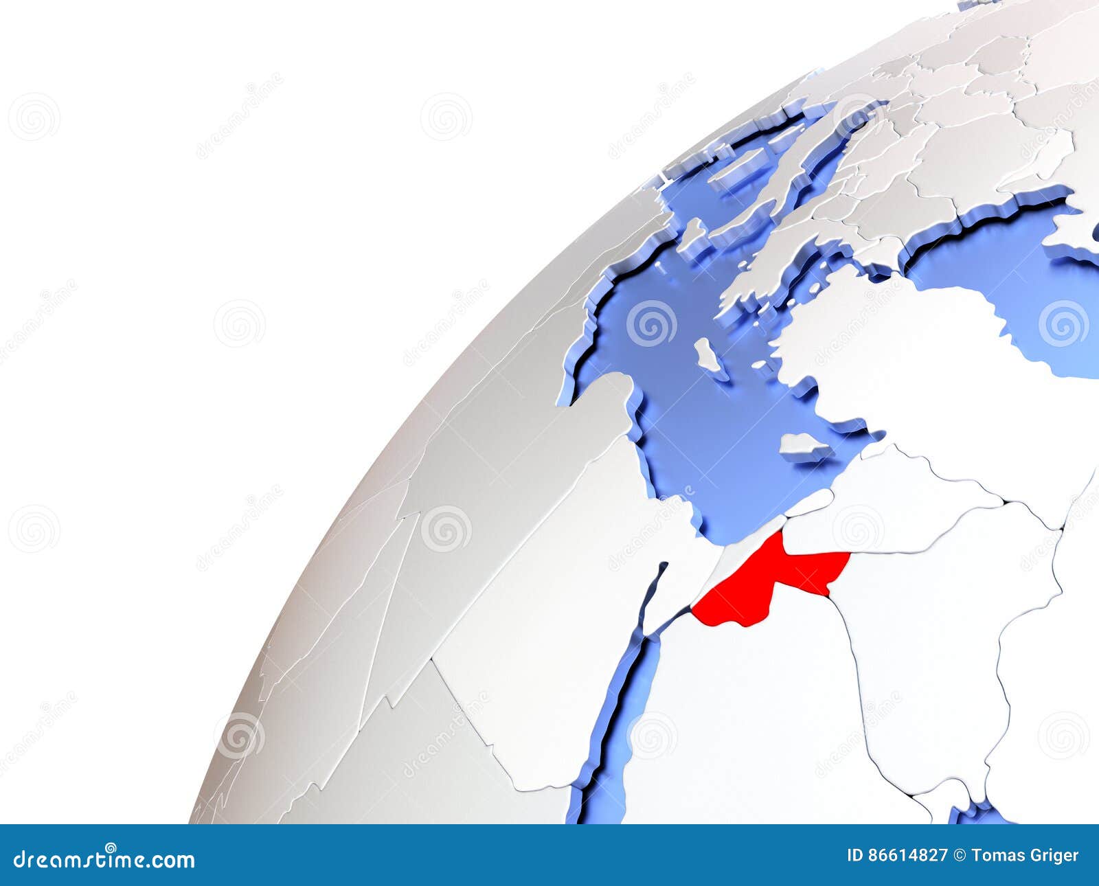 Jordan on Modern Shiny Globe Stock Illustration - Illustration of ...
