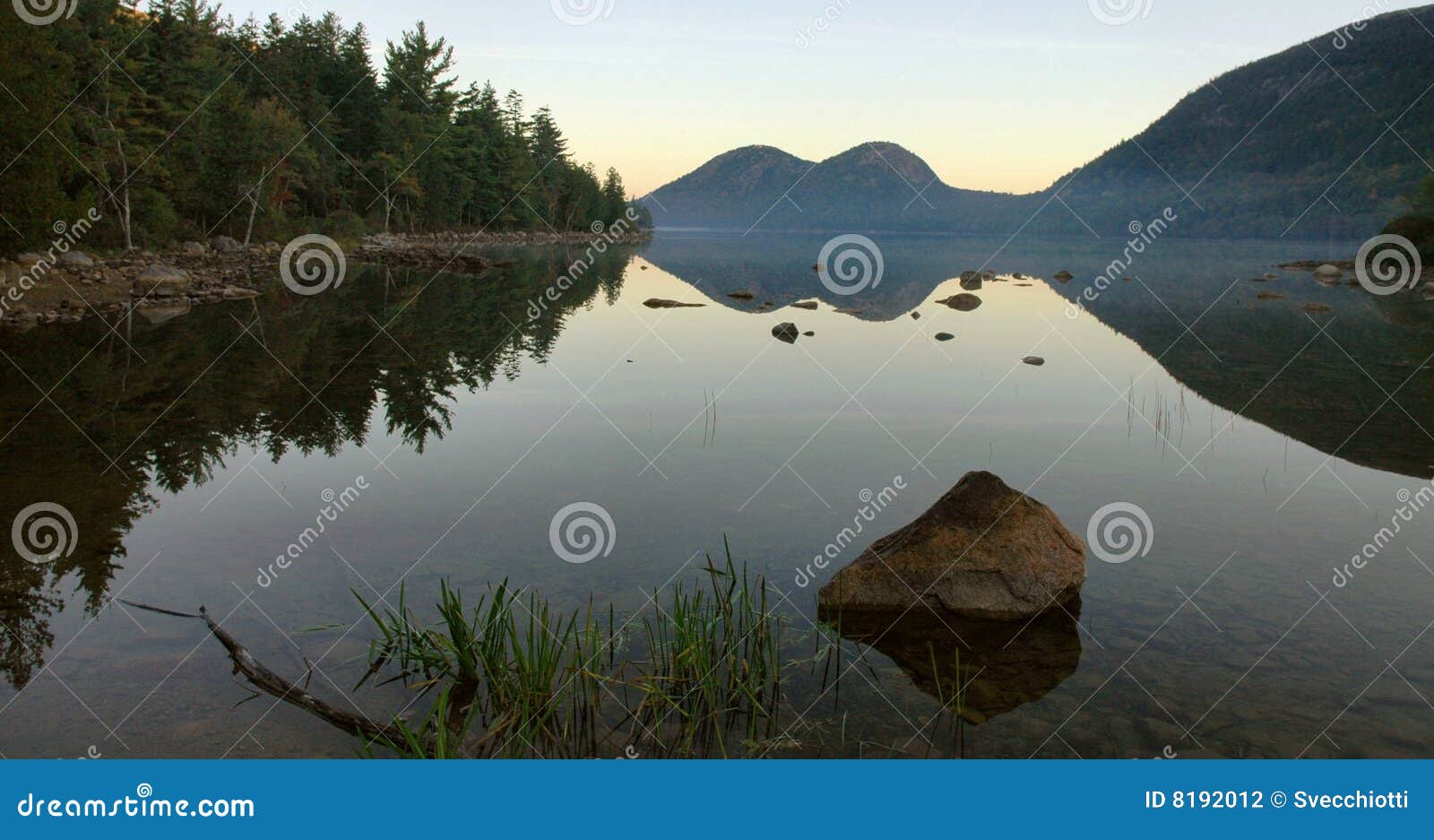 Jordan Pond Dawn, Acadia stock photo. Image of granite - 8192012