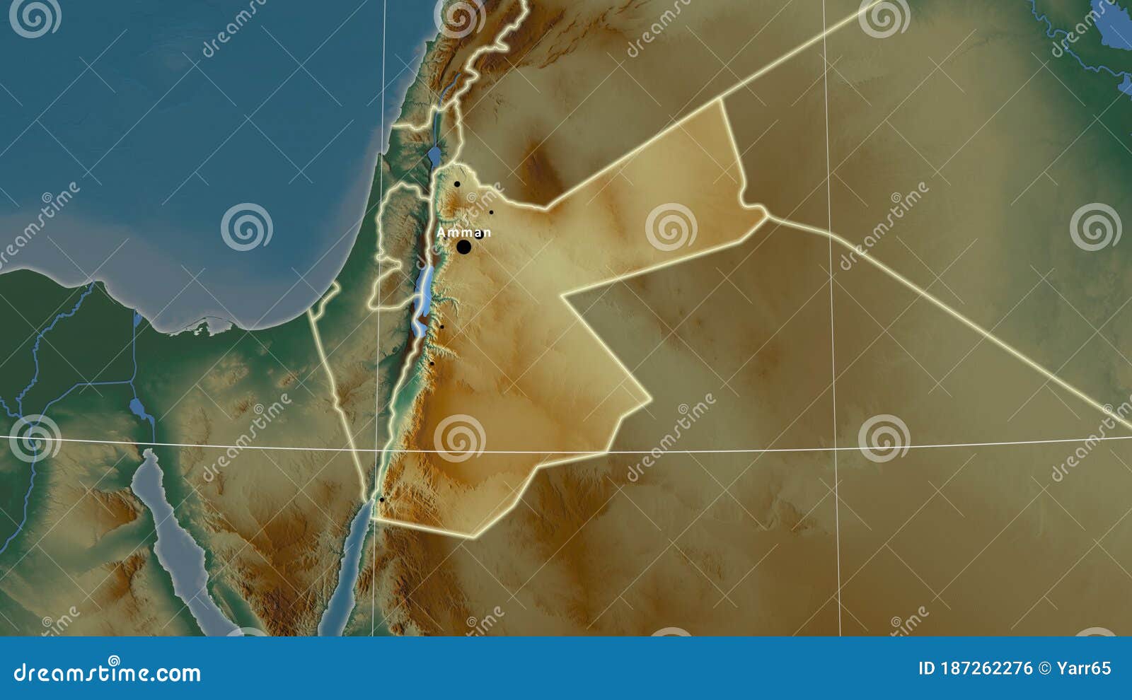 Jordan - Relief. Composition, Borders Stock Illustration - Illustration ...