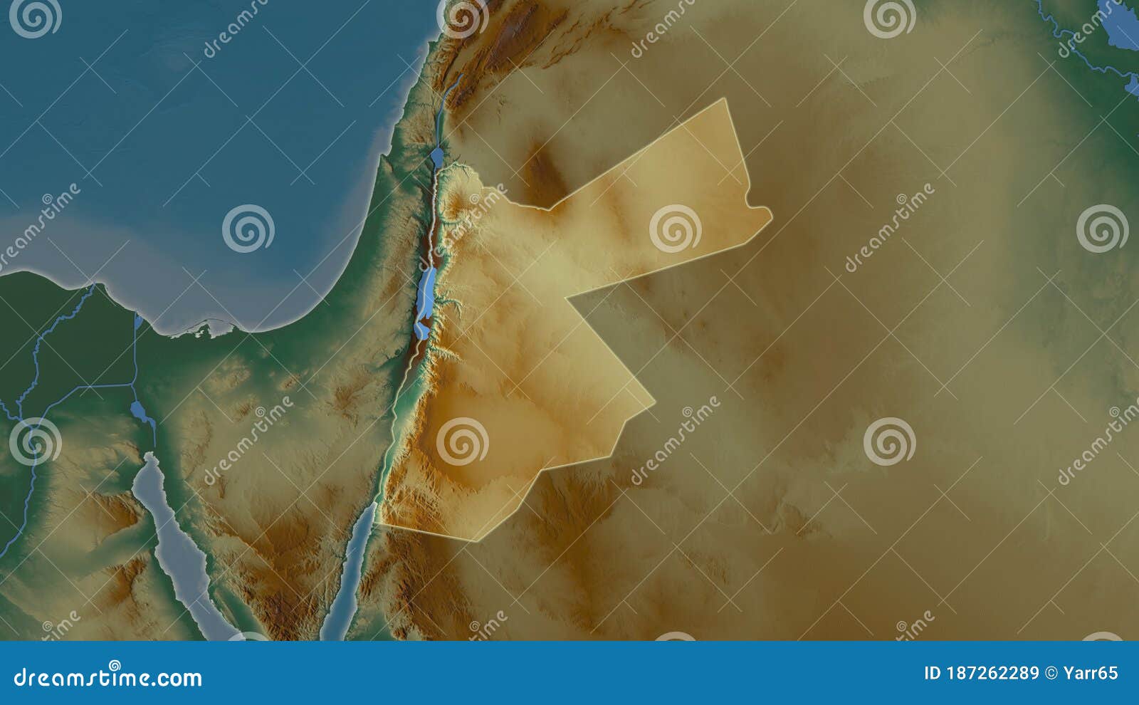 Jordan - Relief. Composition Stock Illustration - Illustration of area ...