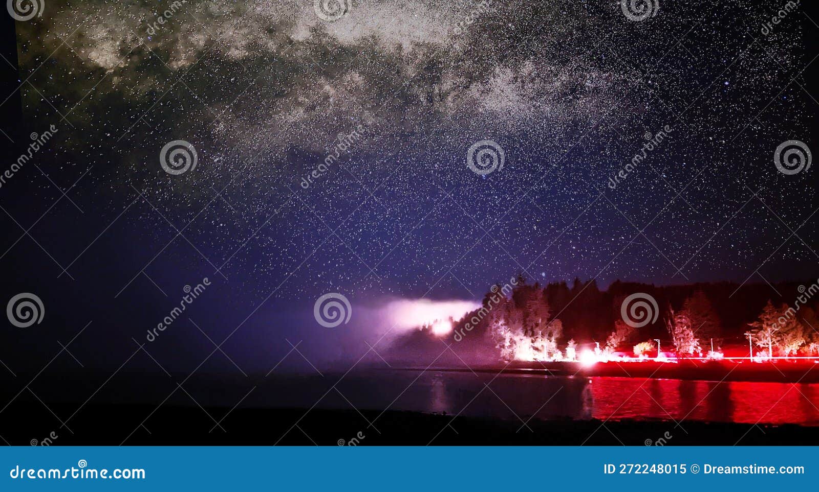 Jordan River midnight stock image. Image of aurora, star - 272248015