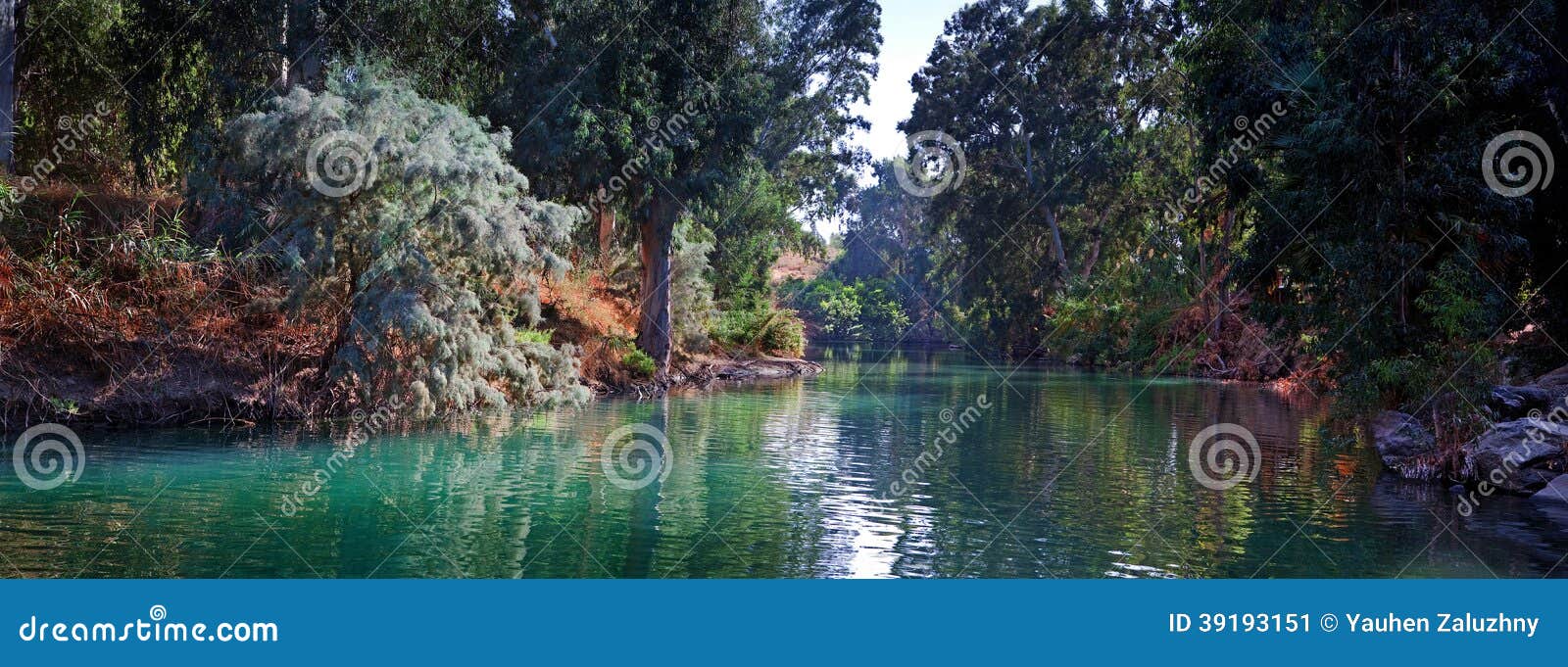 Jordan river stock image. Image of green, panorama, clouds - 39193151