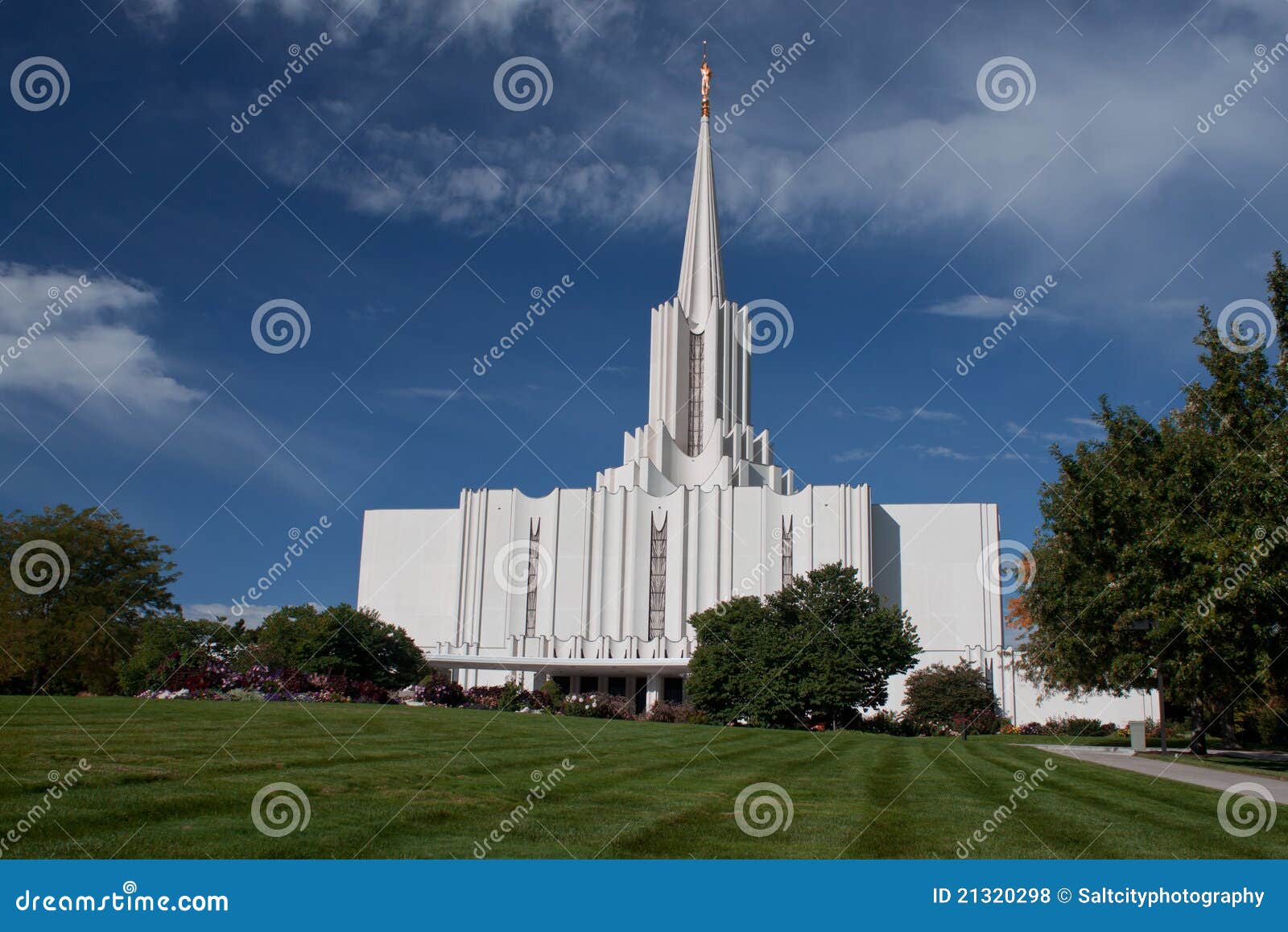 Jordan River Temple (grass Foreground) Stock Photo - Image of church ...