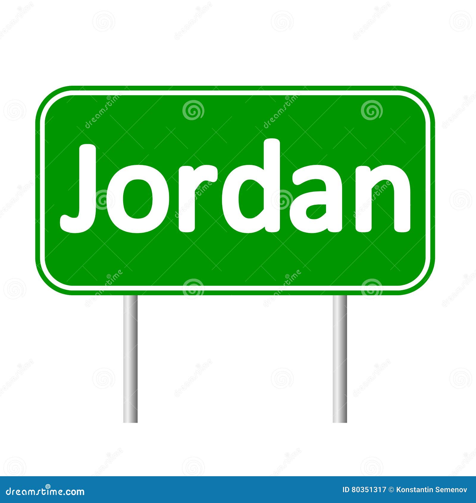 Jordan road sign. stock illustration. Illustration of highway - 80351317