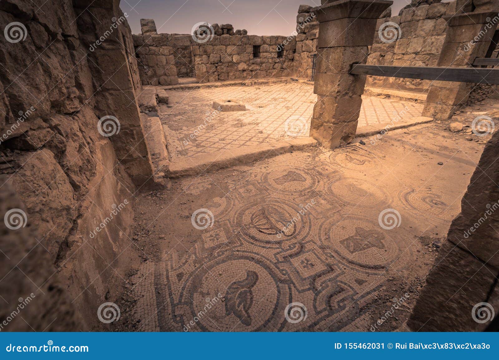 Jordan - September 30, 2018: Ruins of an Ancient Castle in the Dunes of ...