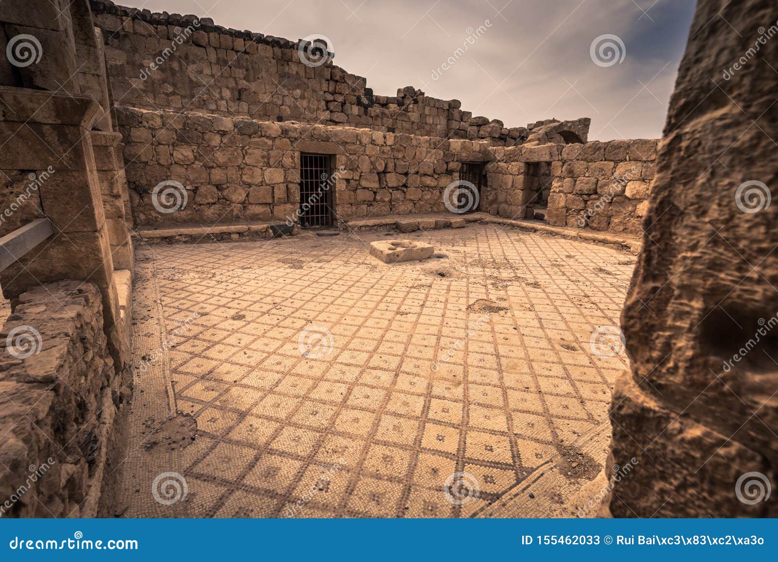 Jordan - September 30, 2018: Ruins of an Ancient Castle in the Dunes of ...