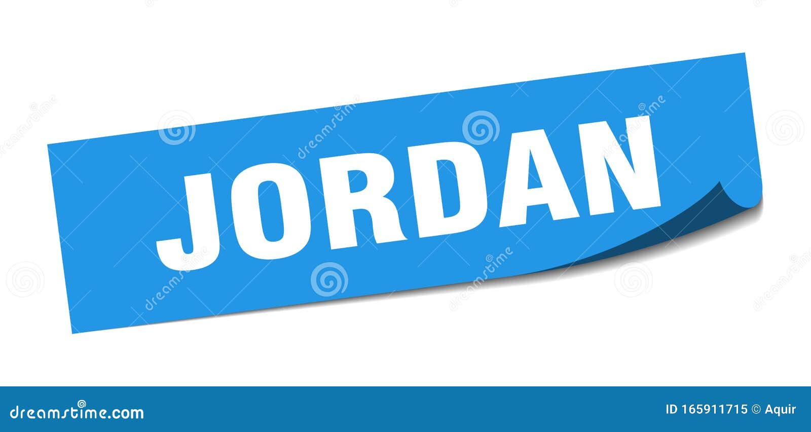 Jordan Sticker. Jordan Square Peeler Sign Stock Vector - Illustration ...
