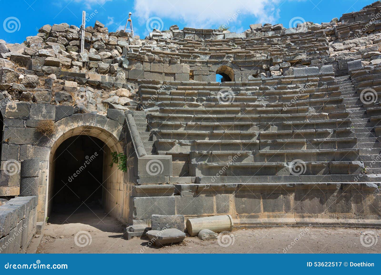 Jordan the Umm Qais Roman Ruin Stock Image - Image of gadara, stonework ...
