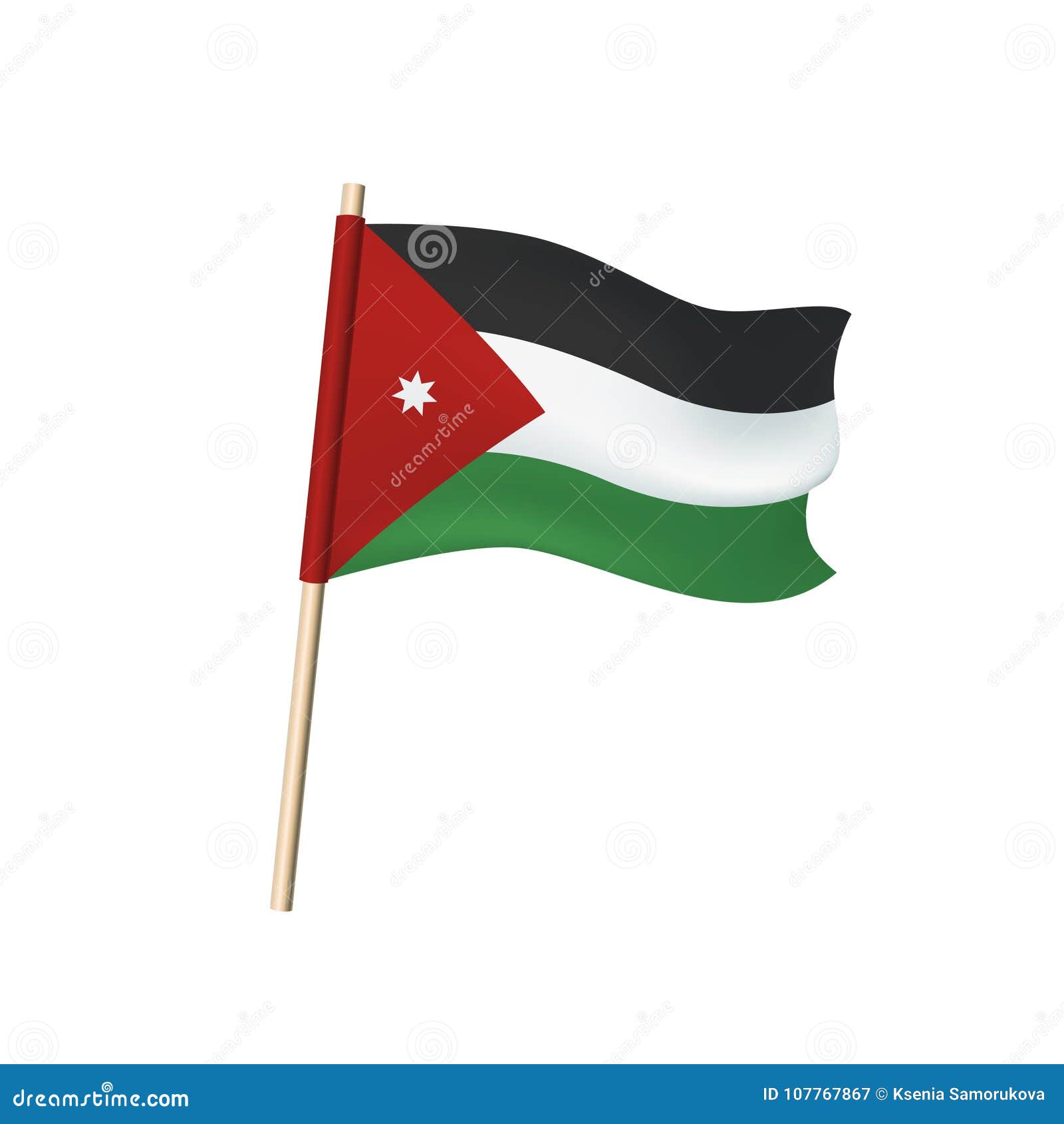 Jordan Vector Flag. Vector Symbol Stock Vector - Illustration of ...