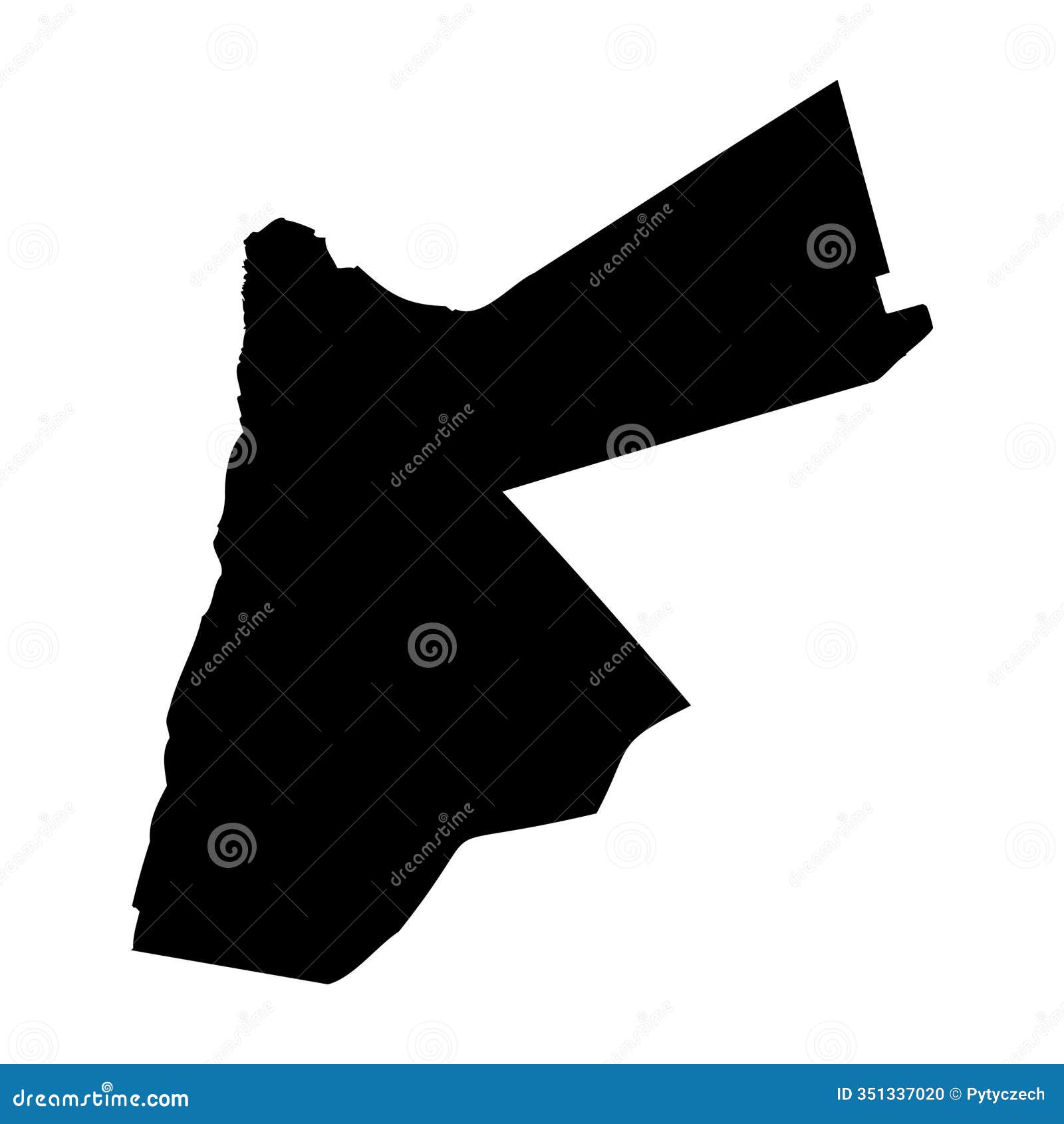 Jordan Vector Map Silhouette Stock Illustration - Illustration of shape ...