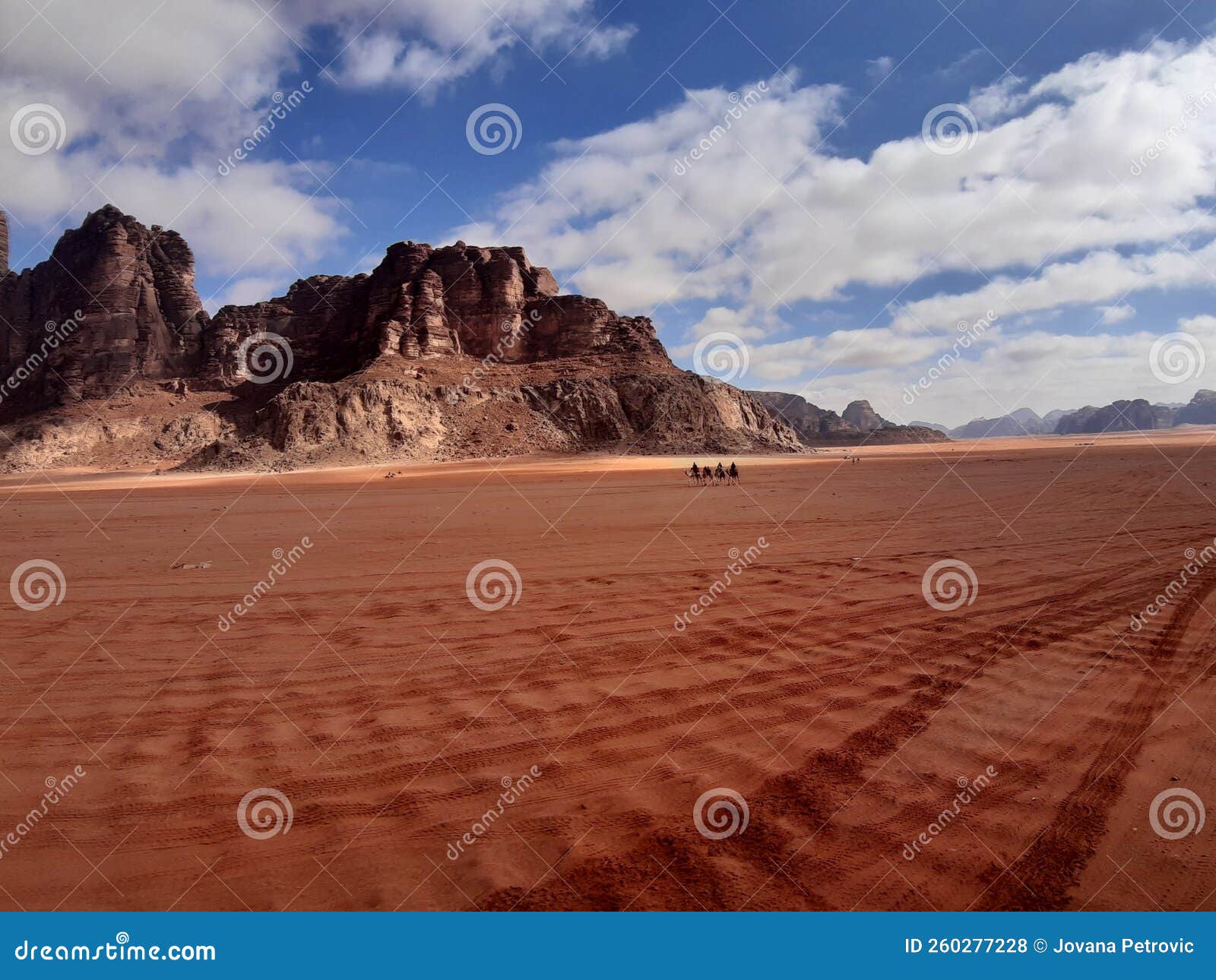 Jordan. Wadi Rum. Seven Pillars Of Wisdom: Famous Rock Formation ...