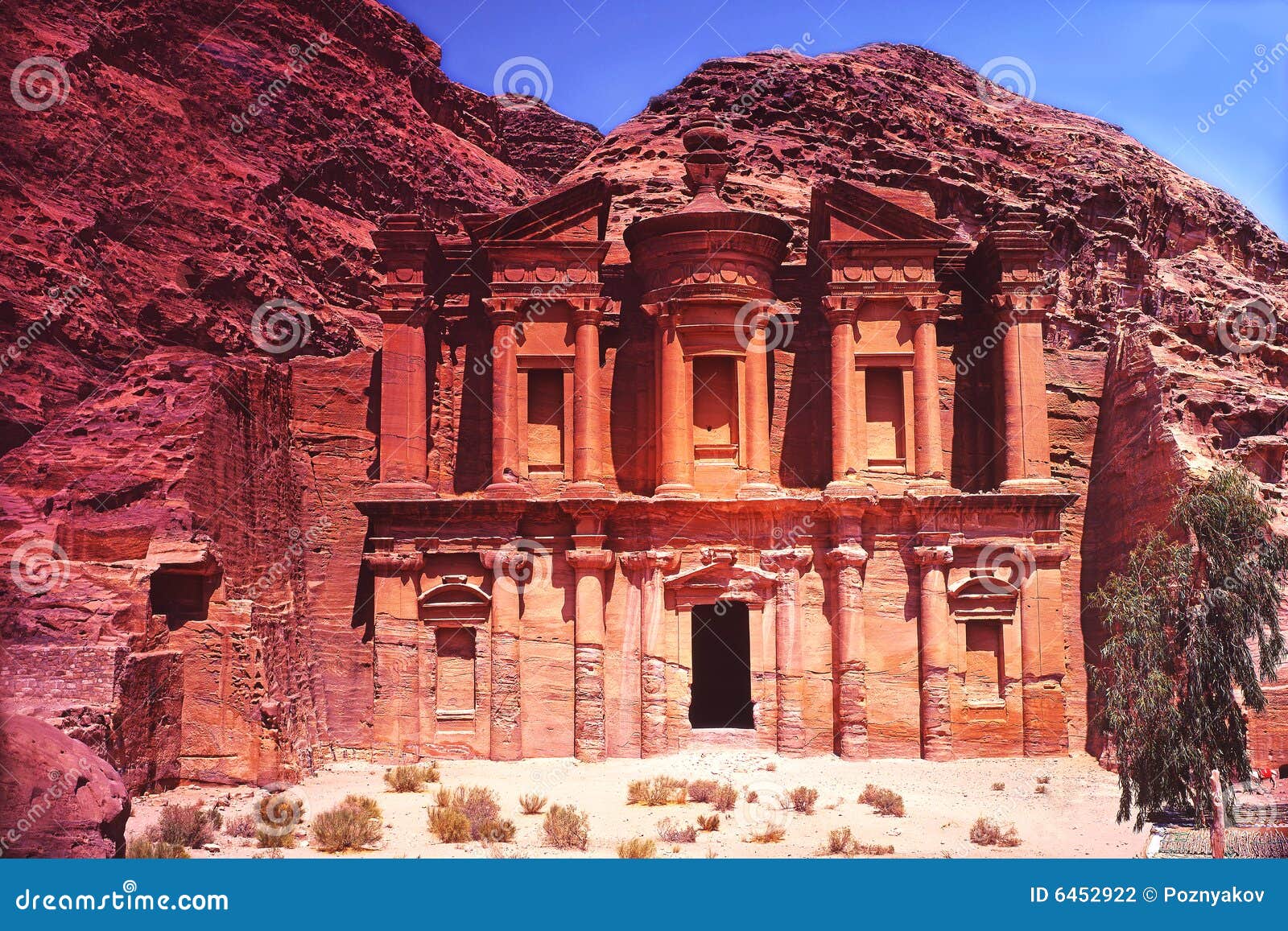 Jordanien. PETRA. stockfoto. Bild von antiquitäten, archäologie - 6452922