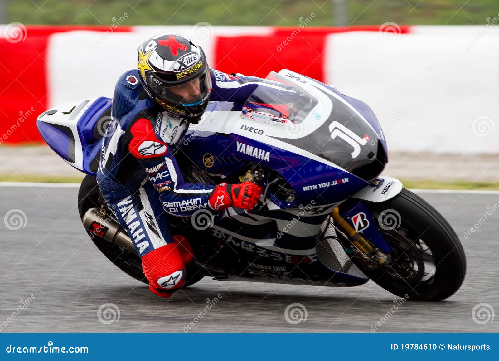 Jorge Lorenzo Racing at Catalonia Circuit Editorial Image - Image of ...