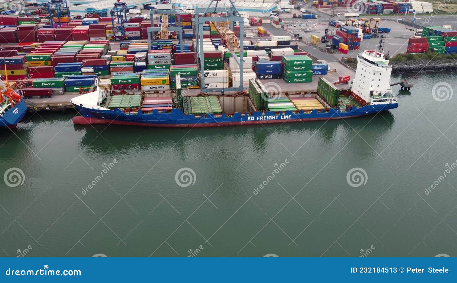 JORK RULER and BG RUBY Containers by Crane Working at Container ...