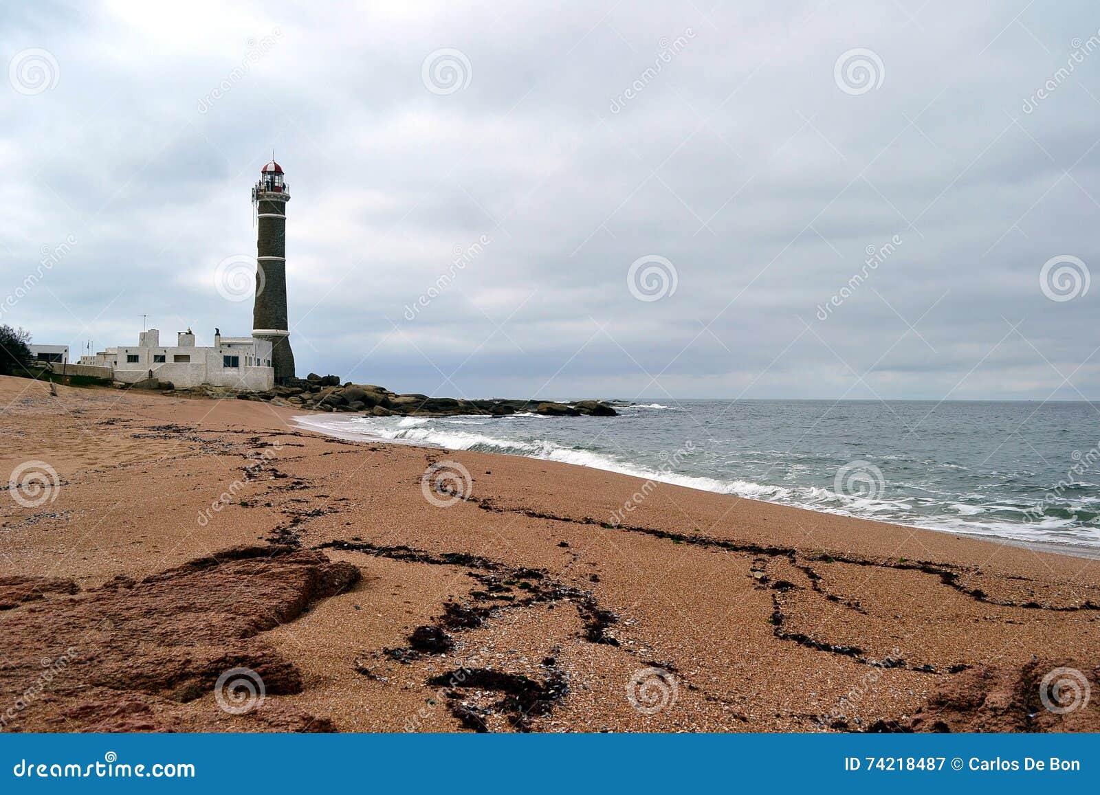 Jose Ignacio lighthouse stock image. Image of tourism - 74218487