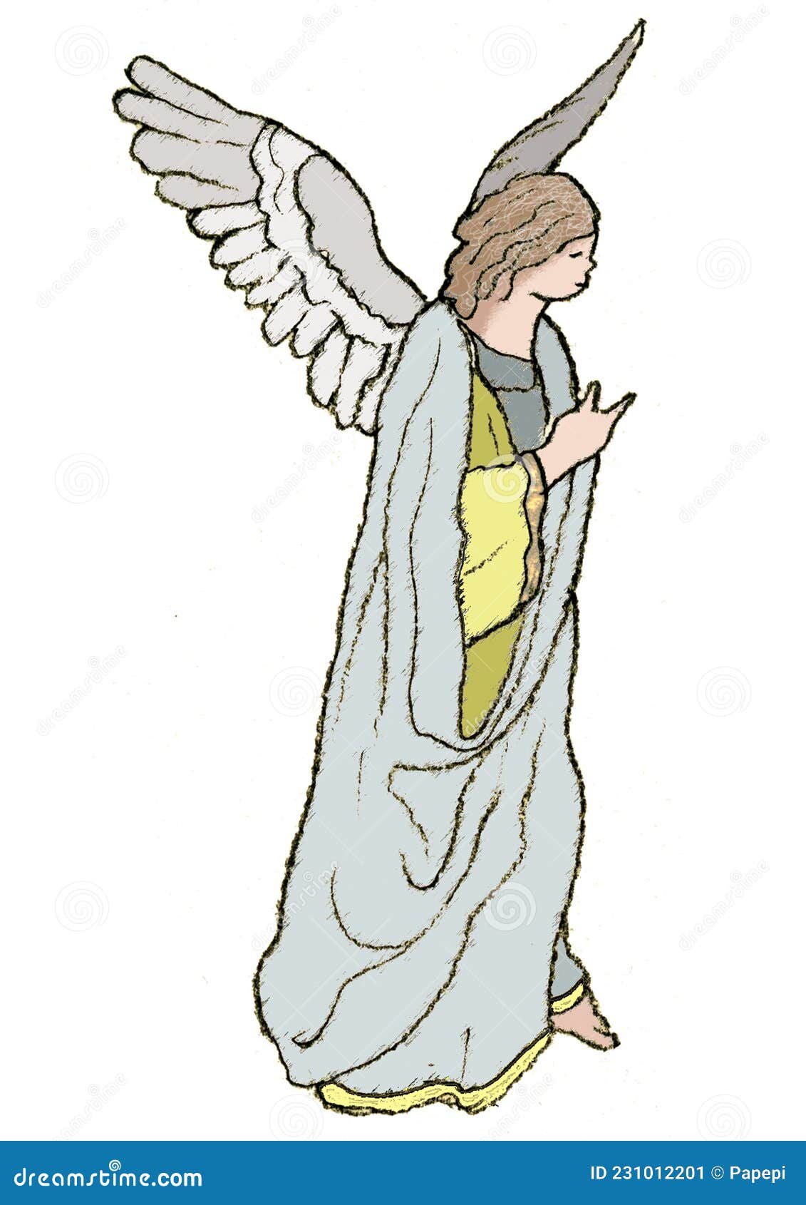 Angel stock illustration. Illustration of holiday, drawn - 231012201