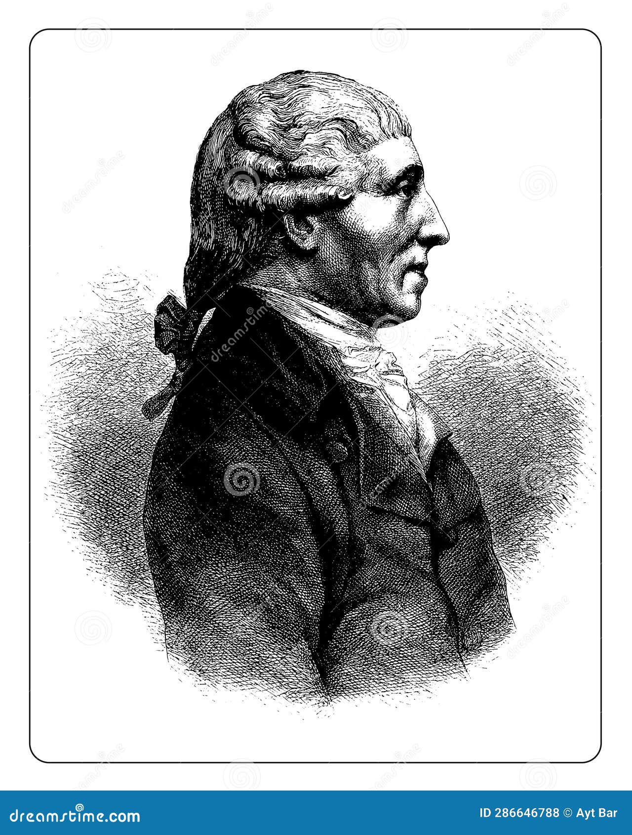 Joseph Haydn Portrait stock illustration. Illustration of genius ...
