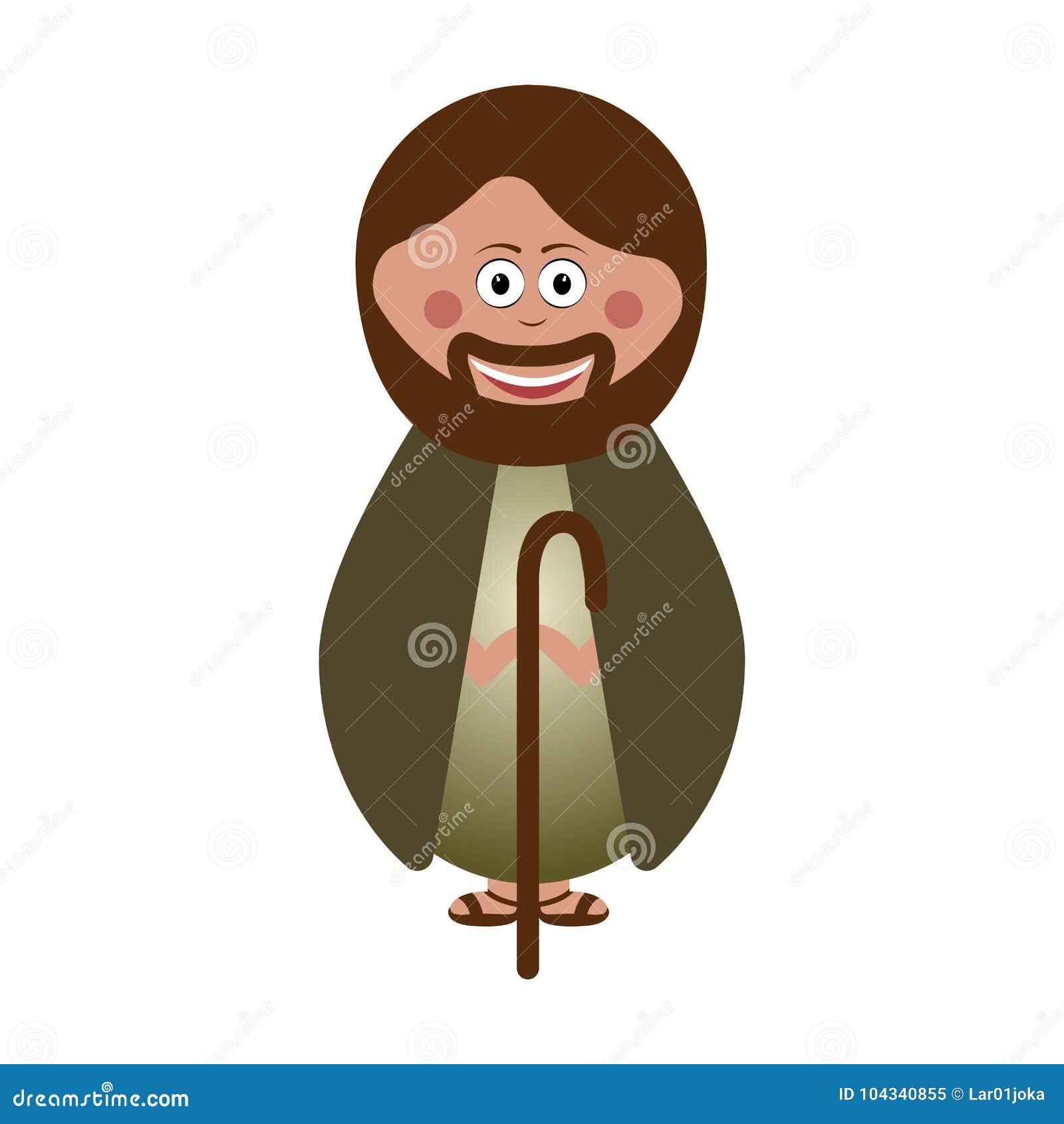 Isolated Joseph icon stock vector. Illustration of graphic - 104340855
