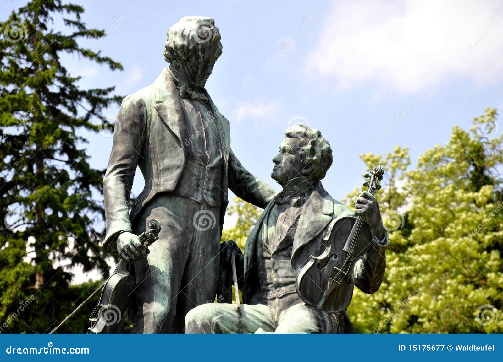 Joseph Lanner and Johann Strauss Monument in Baden Stock Image - Image ...
