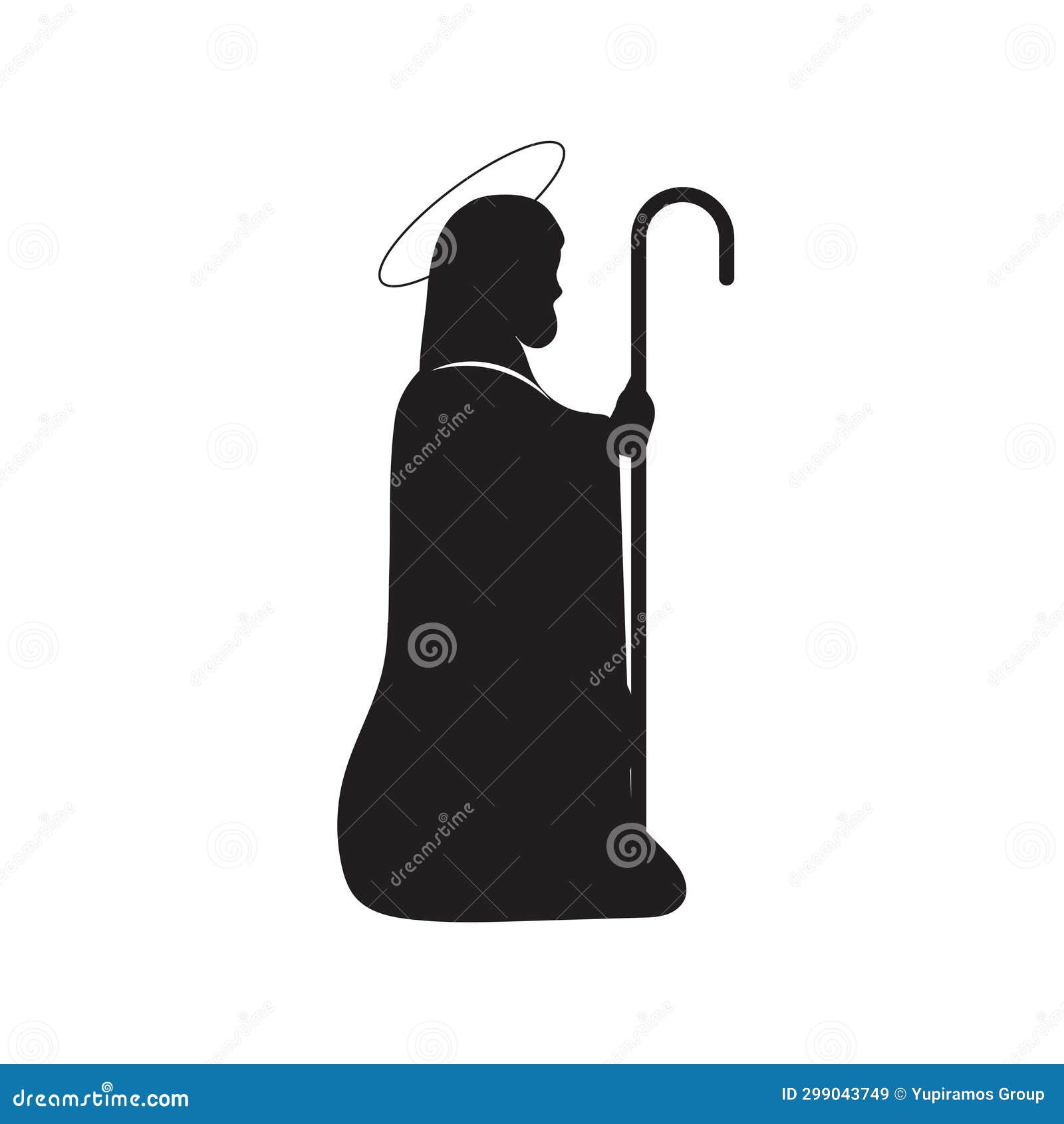 Joseph silhouette icon stock illustration. Illustration of icon - 299043749