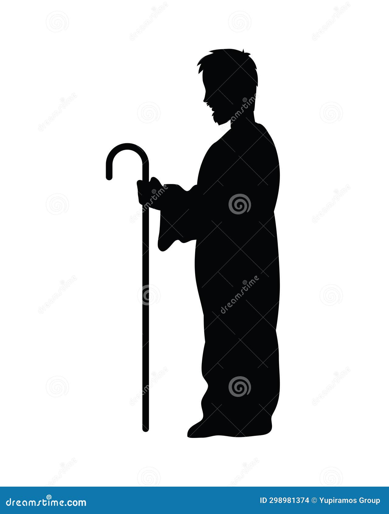 Joseph silhouette icon stock vector. Illustration of catholicism ...