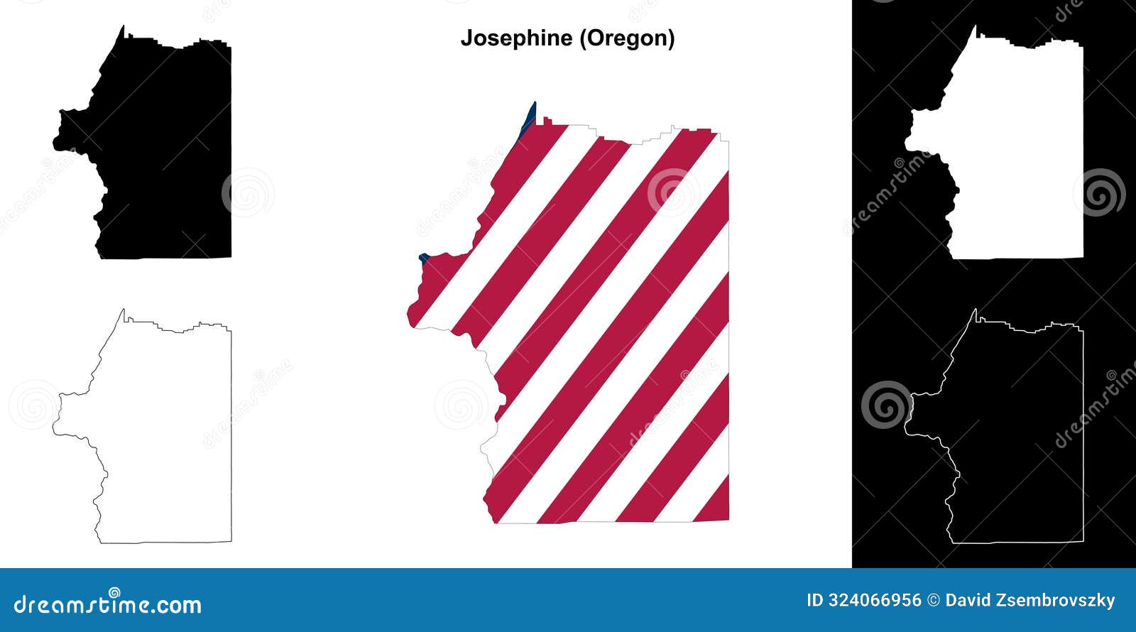Josephine outline map stock illustration. Illustration of county ...
