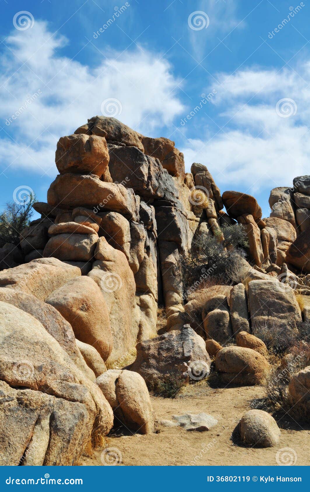 Joshua Tree National Park, Jumbo Rocks Stock Image - Image of park ...