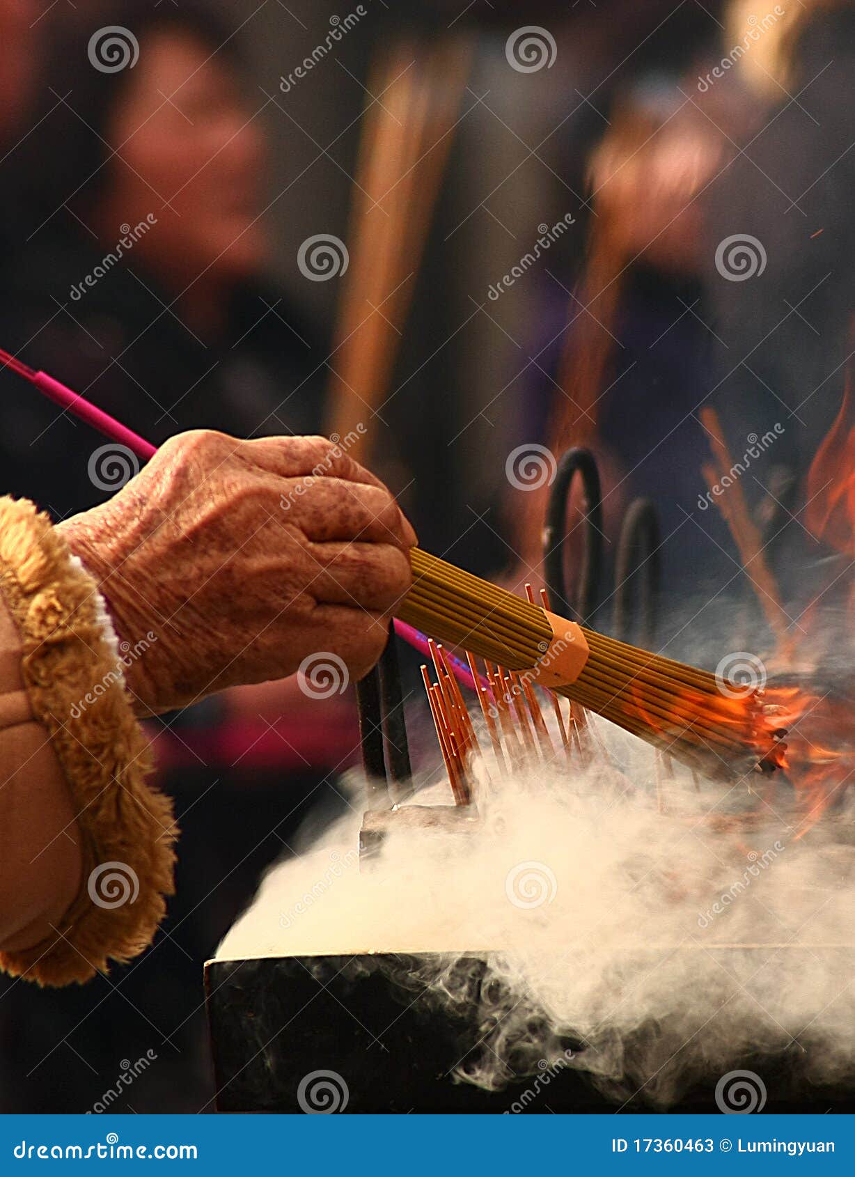 Joss stick stock image. Image of travel, temples, yonghegong - 17360463