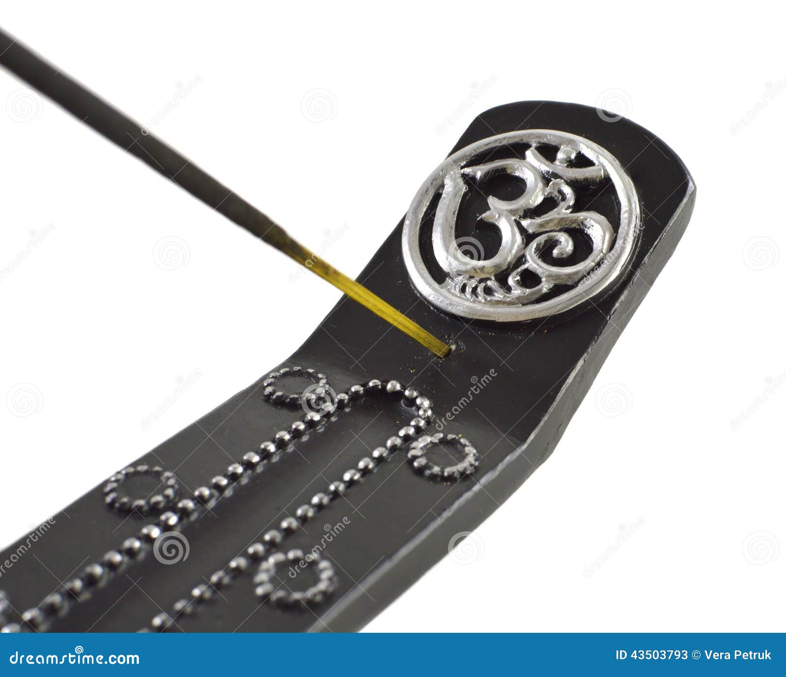 Joss Stick Holder with Ohm Sign Isolated Stock Image - Image of incense ...