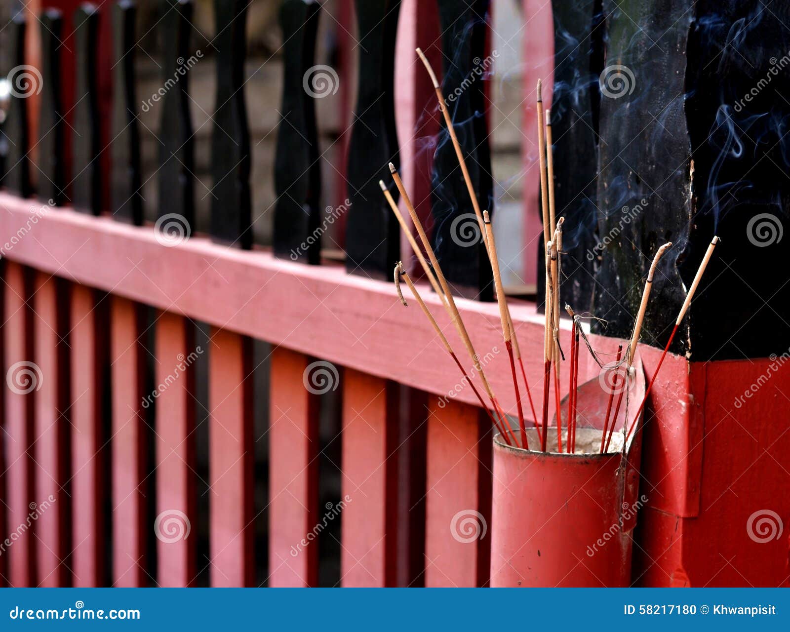 Joss Sticks for Pray Respect in the Temple Stock Photo - Image of ...