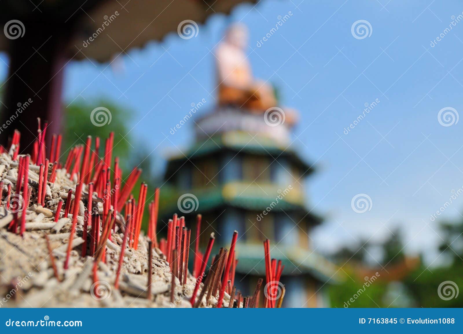 Joss Sticks and Religious Statues Stock Image - Image of ancient ...