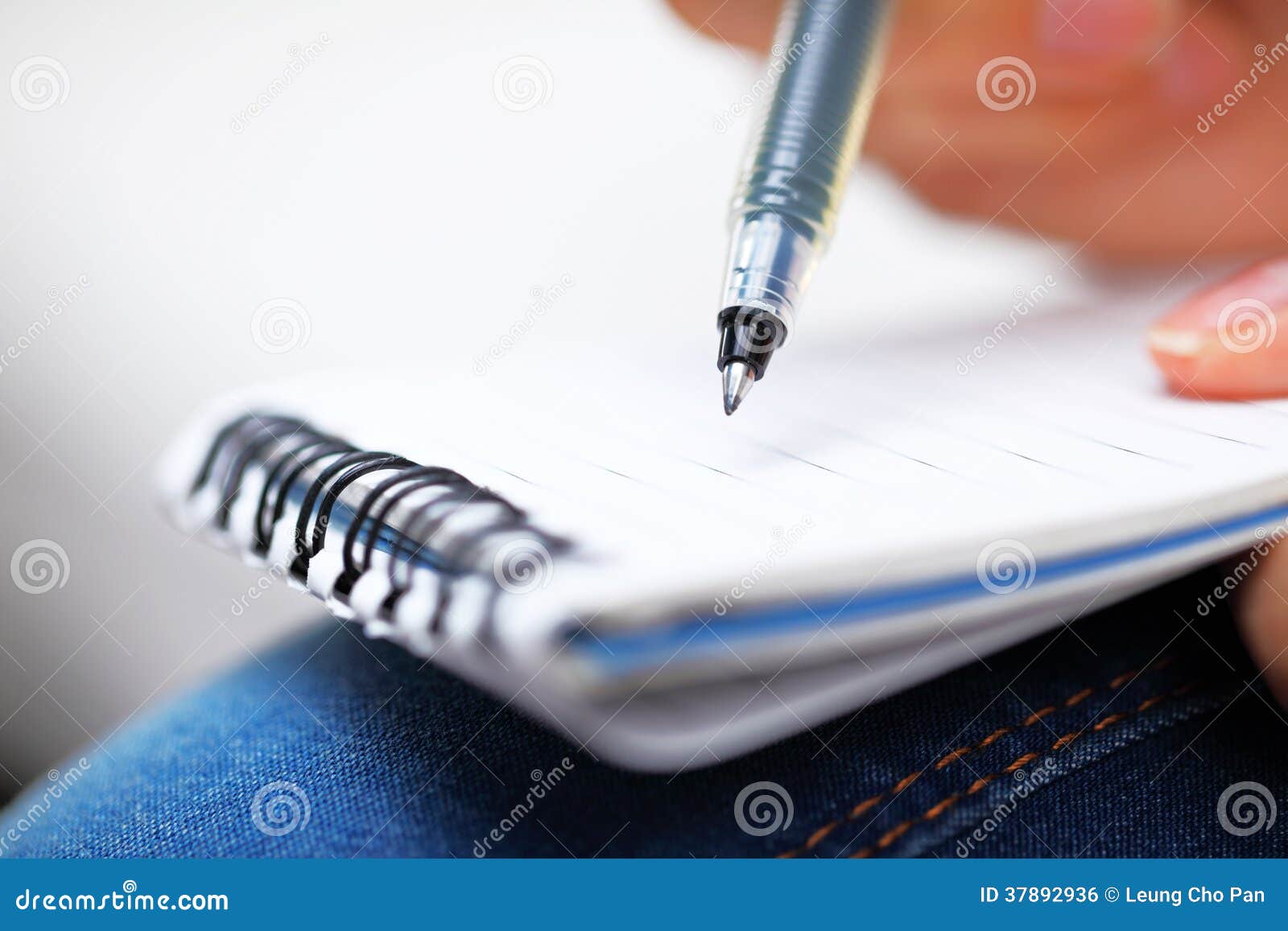 Jot Down Information on Notpad Stock Photo - Image of blank, message ...