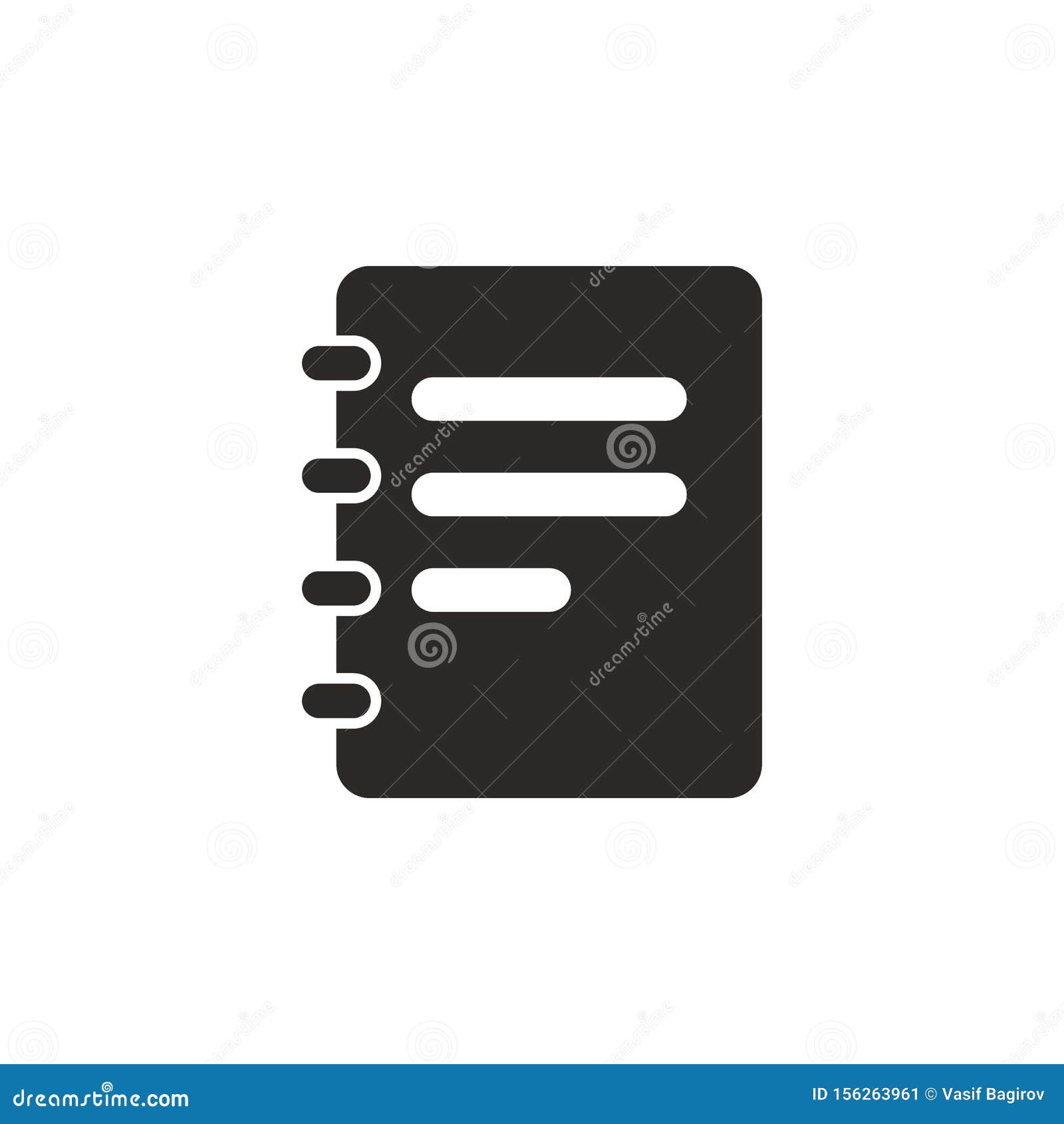 Jotter, Notebook Icon - Vector. Simple Element Illustration from UI ...