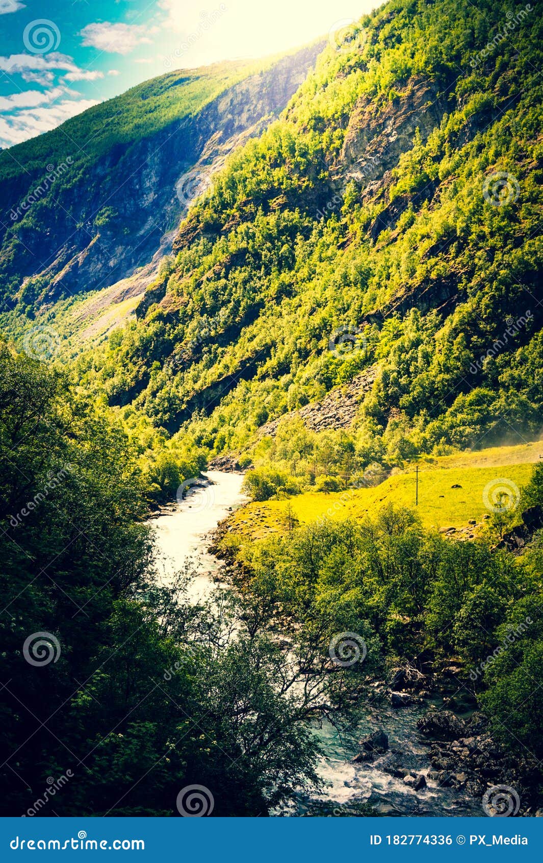 Mountain River - Norway, Scandinavia Stock Photo - Image of sunset ...