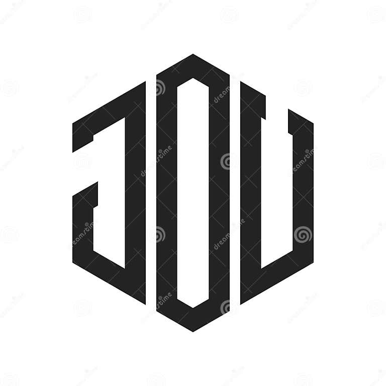 JOU Logo Design. Initial Letter JOU Monogram Logo Using Hexagon Shape ...