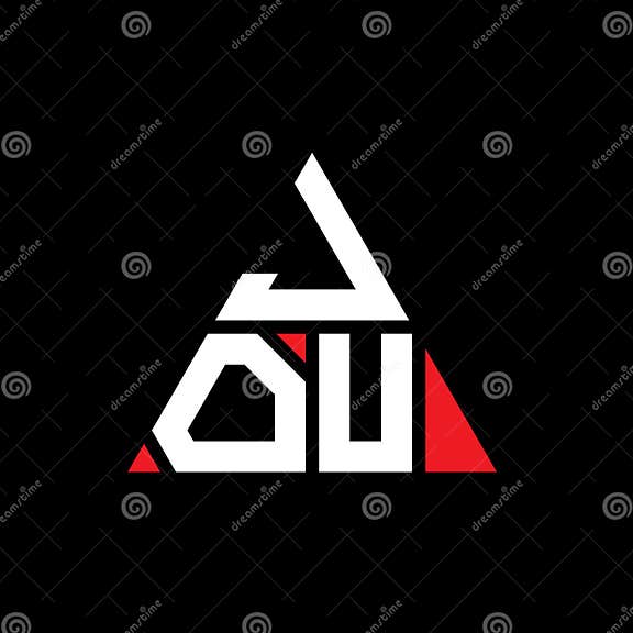 JOU Triangle Letter Logo Design with Triangle Shape. JOU Triangle Logo ...