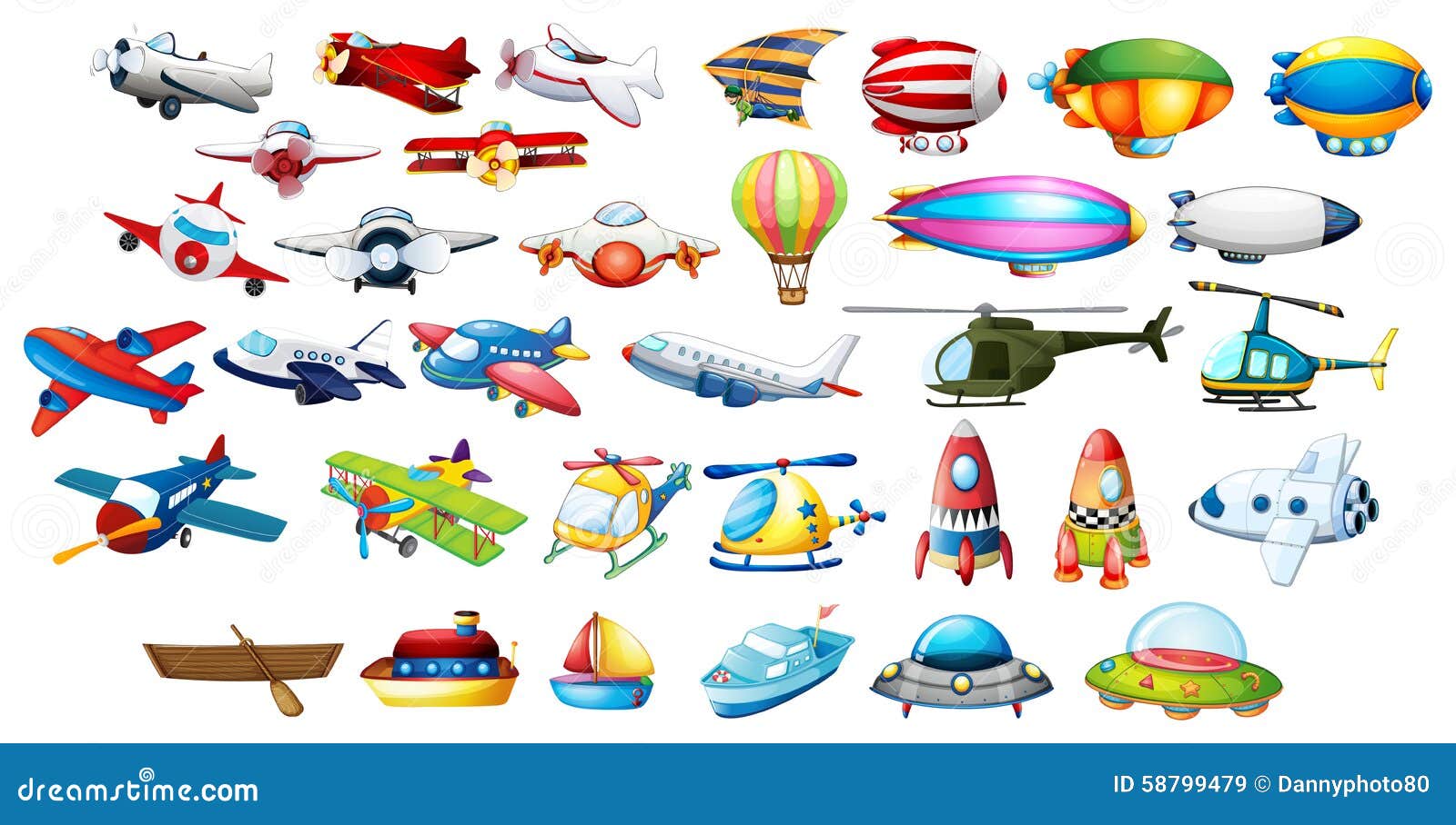 Jouets et ballons d'avion illustration stock. Illustration du dessin ...