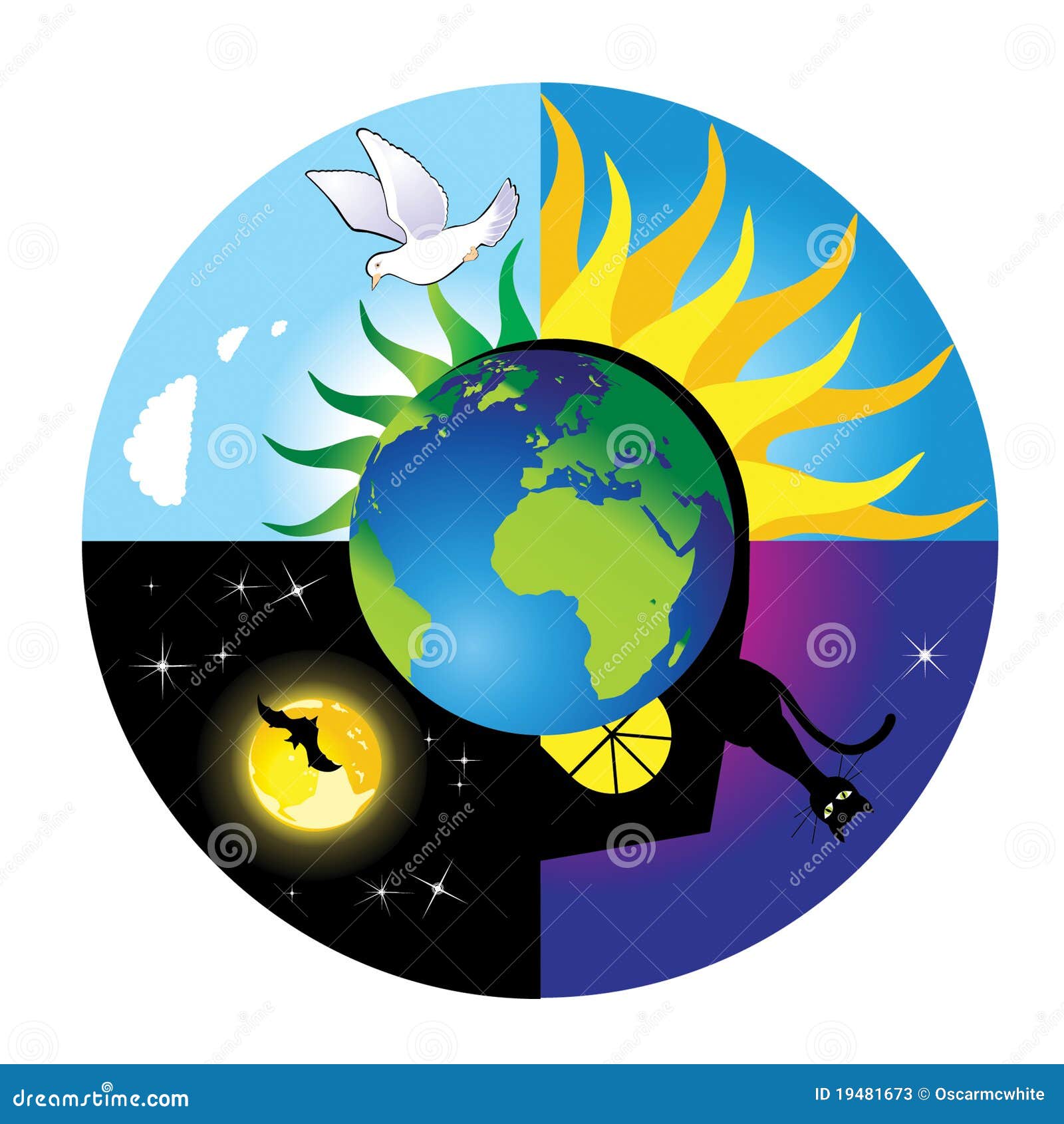 Jour illustration de vecteur. Illustration du soirée - 19481673