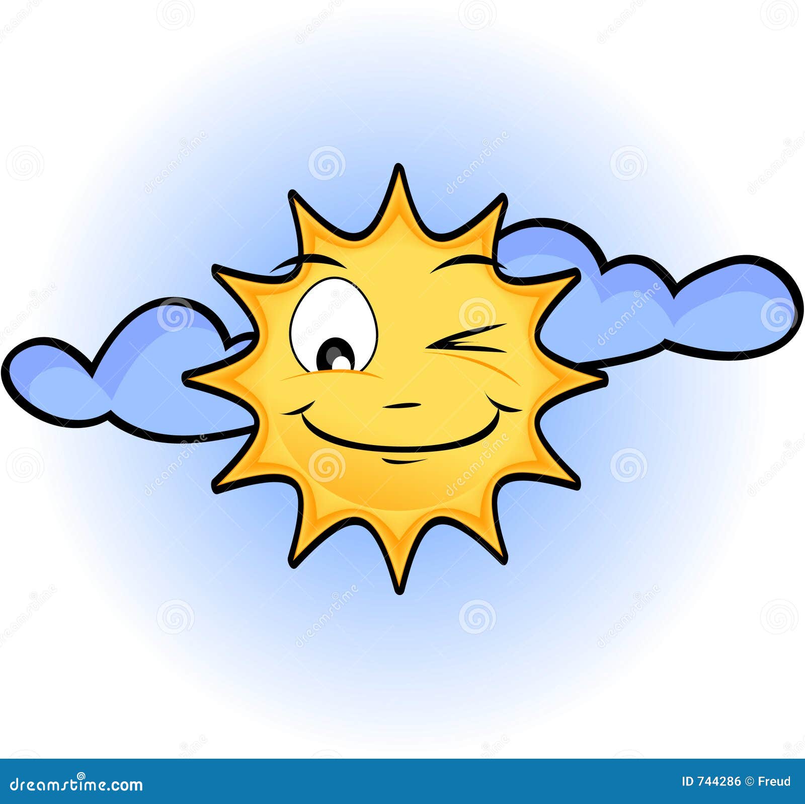 Jour ensoleillé illustration stock. Illustration du nuageux - 744286