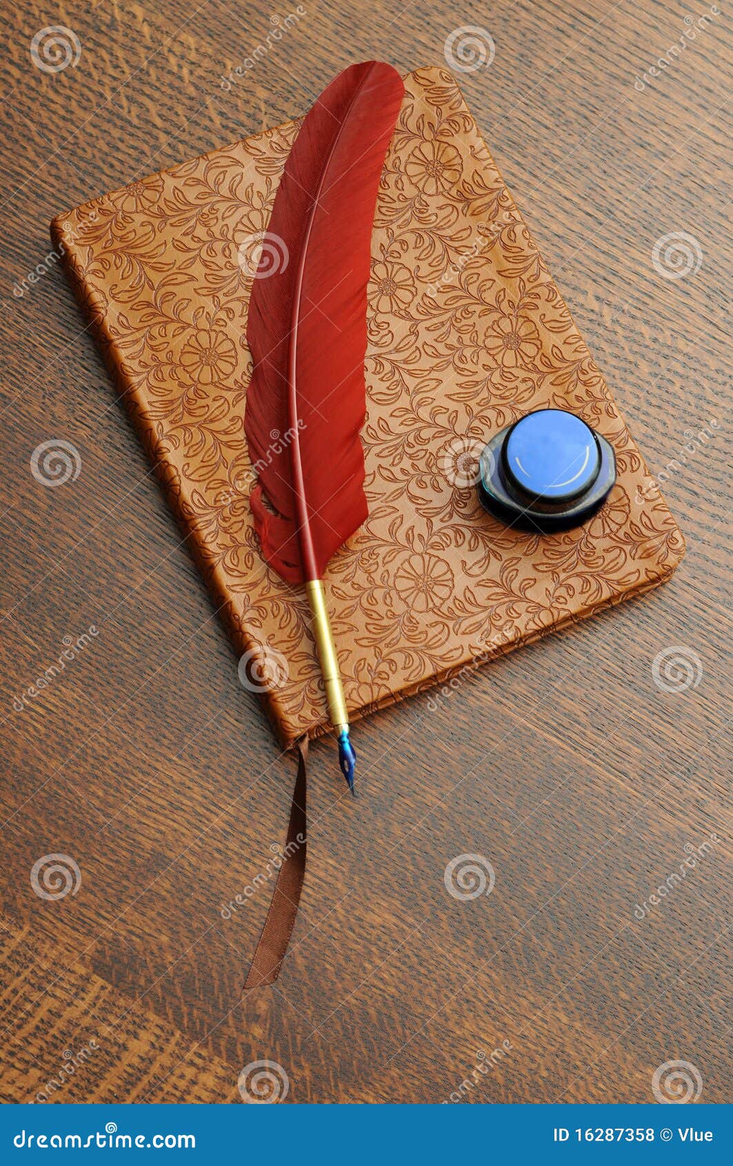 Journal with Feather Pen and Ink Stock Photo - Image of memoir ...