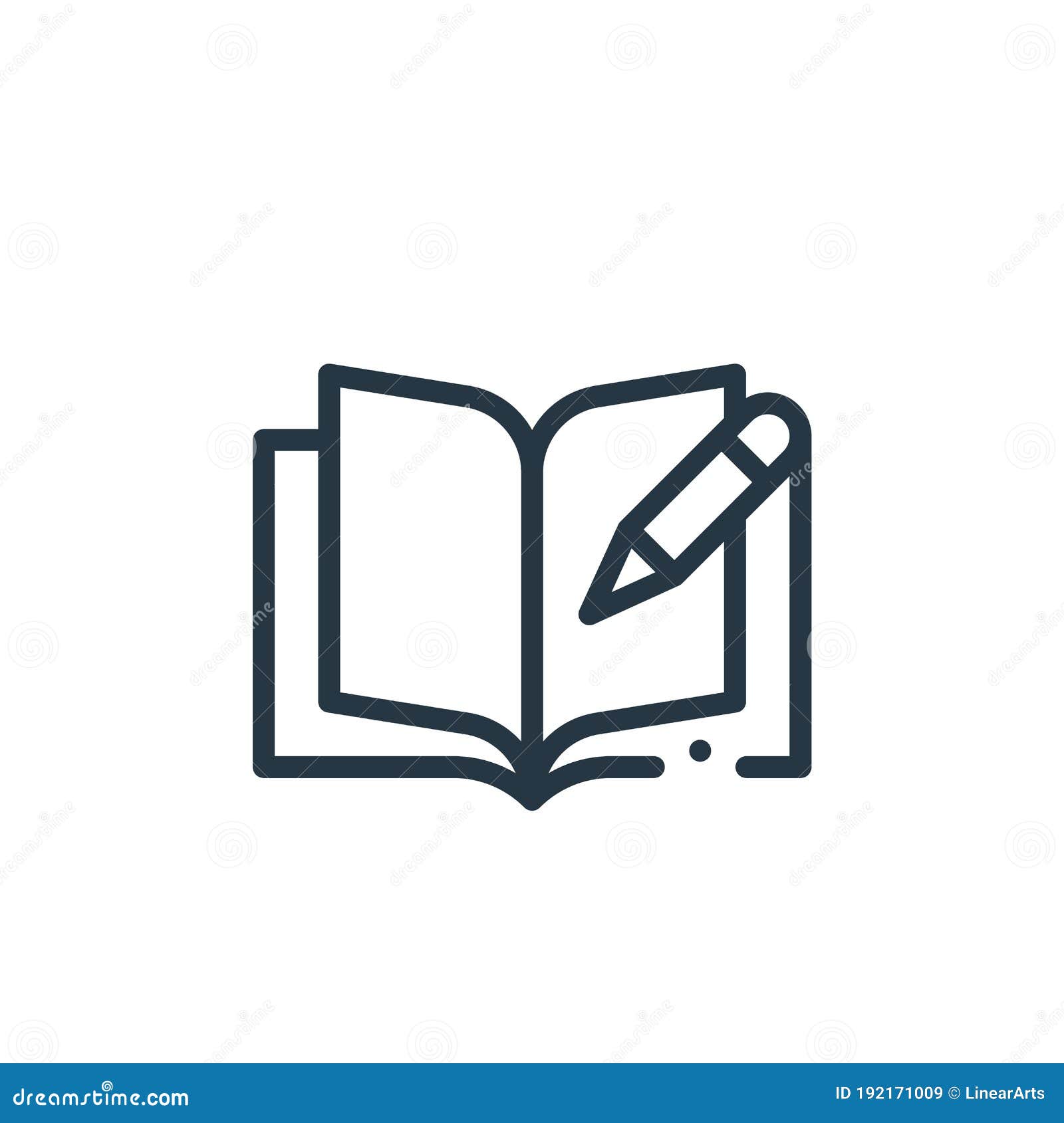 Journal Icon Vector from Books Concept. Thin Line Illustration of ...