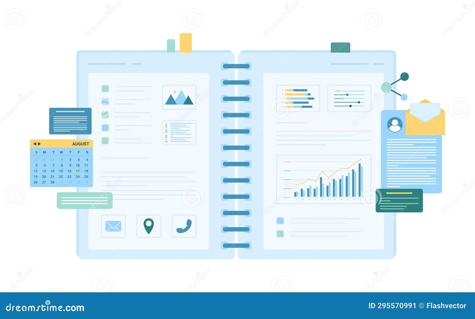 Journal for Schedule and Agenda Plannin, Open Planner Notebook with ...