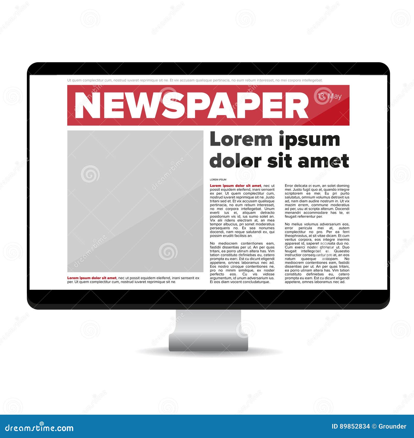 Journal Sur L'ordinateur D'écran Illustration de Vecteur - Illustration ...