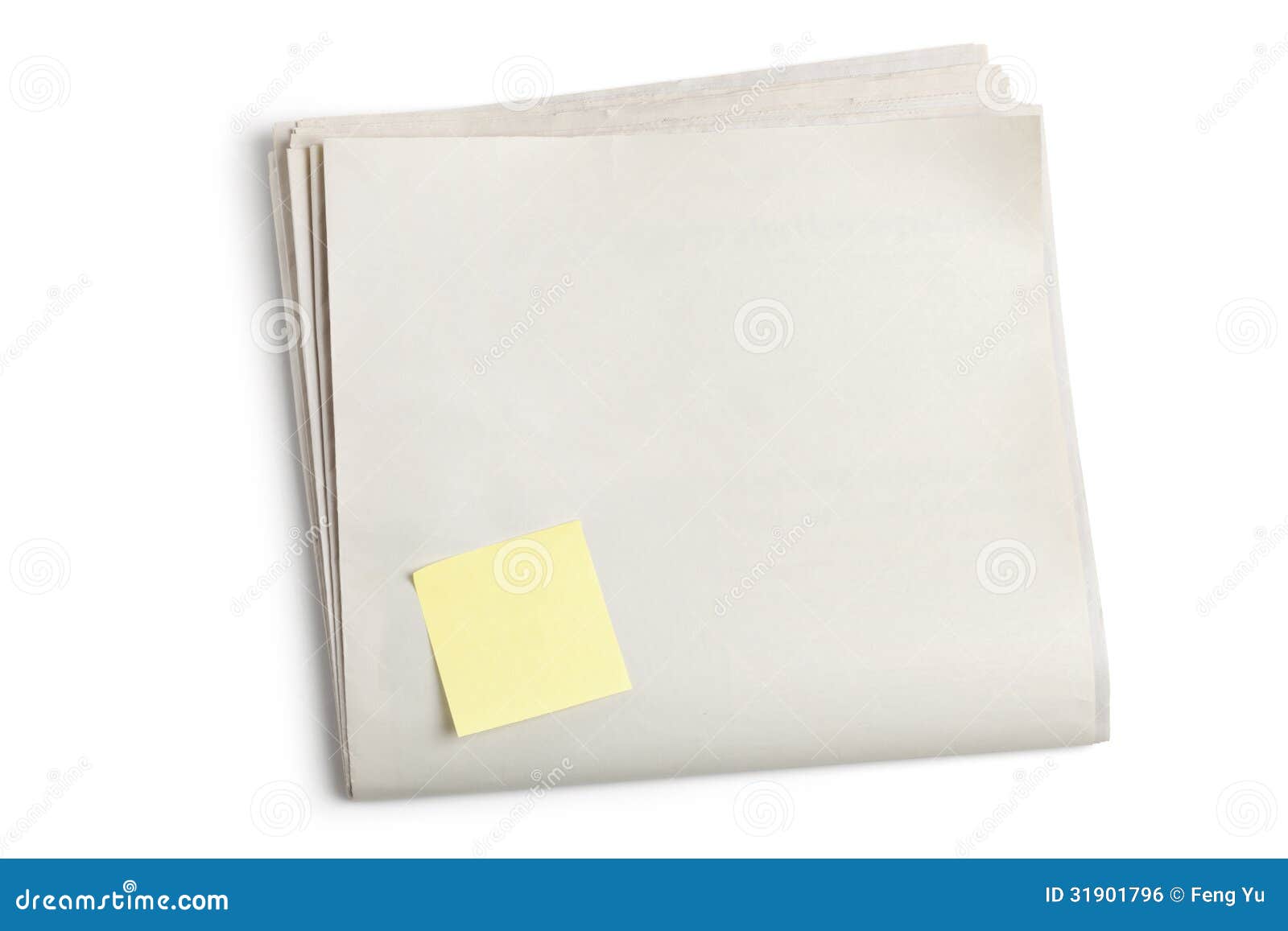 Journal Vide Et Note Collante Photo stock - Image du papier ...
