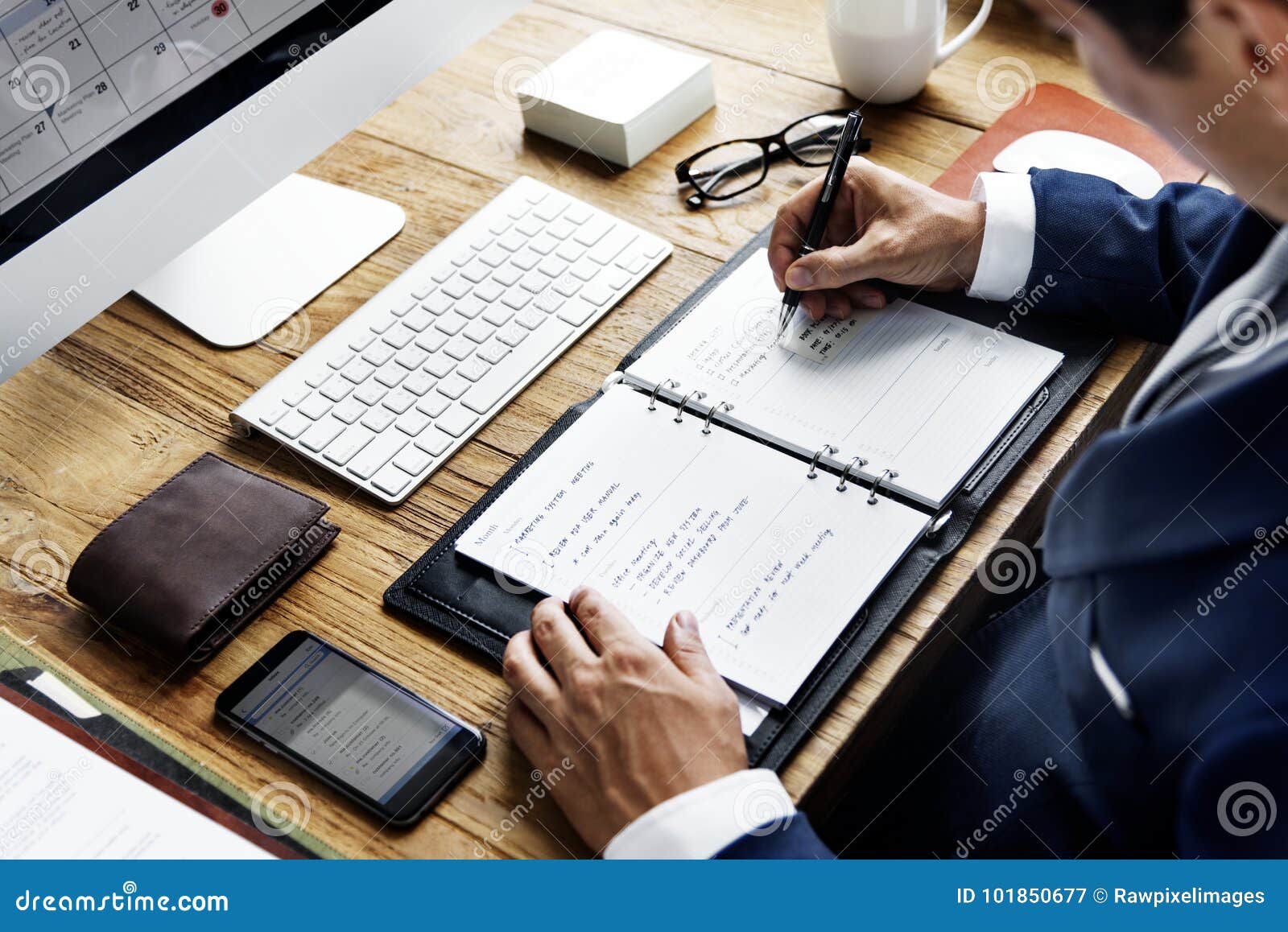 Journal Writing Planning Workplace Concept Stock Image - Image of ...